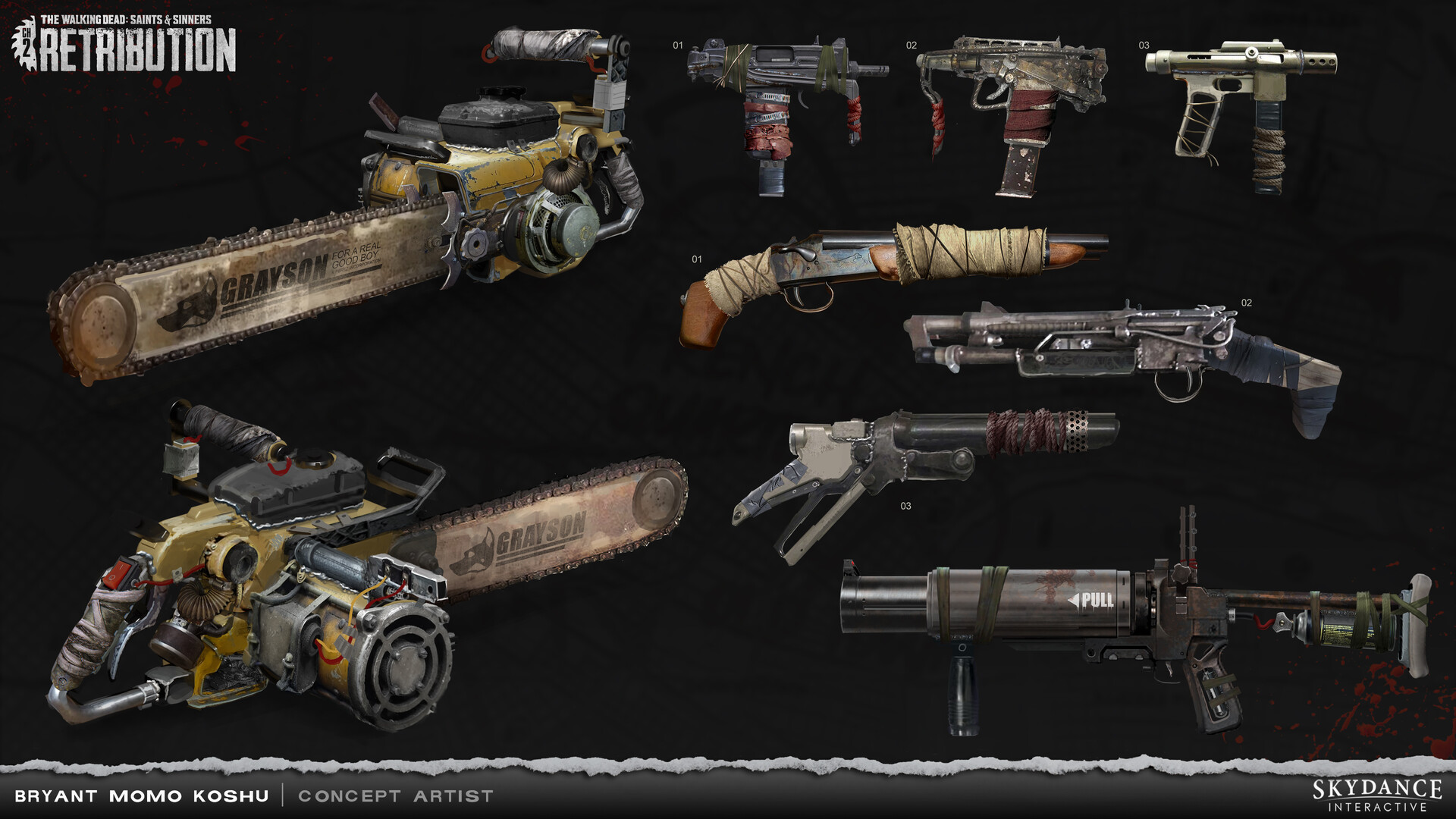 Momo Koshu - Weapon concept and models for TWD CH2 RETRIBUTION