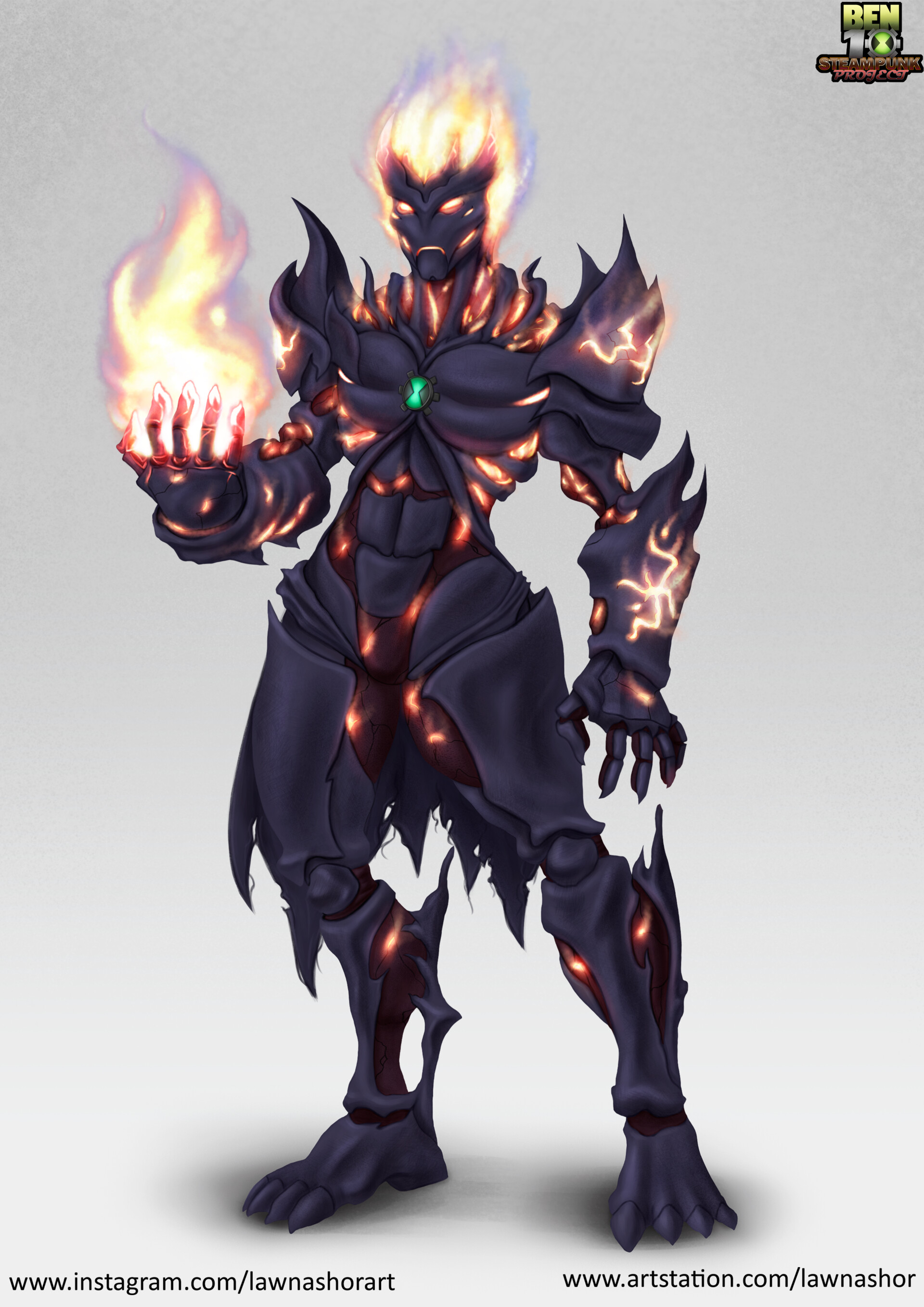 Law Nashor - Ben 10 Steampunk Project - Ignis / Core Knight / Samui