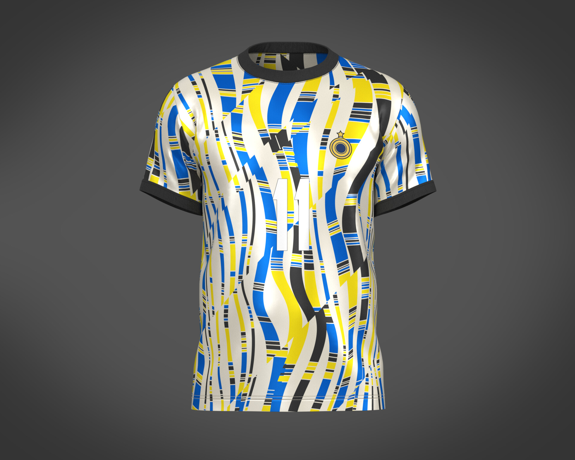ArtStation - Soccer Football White and Yellow Jersey Player-11