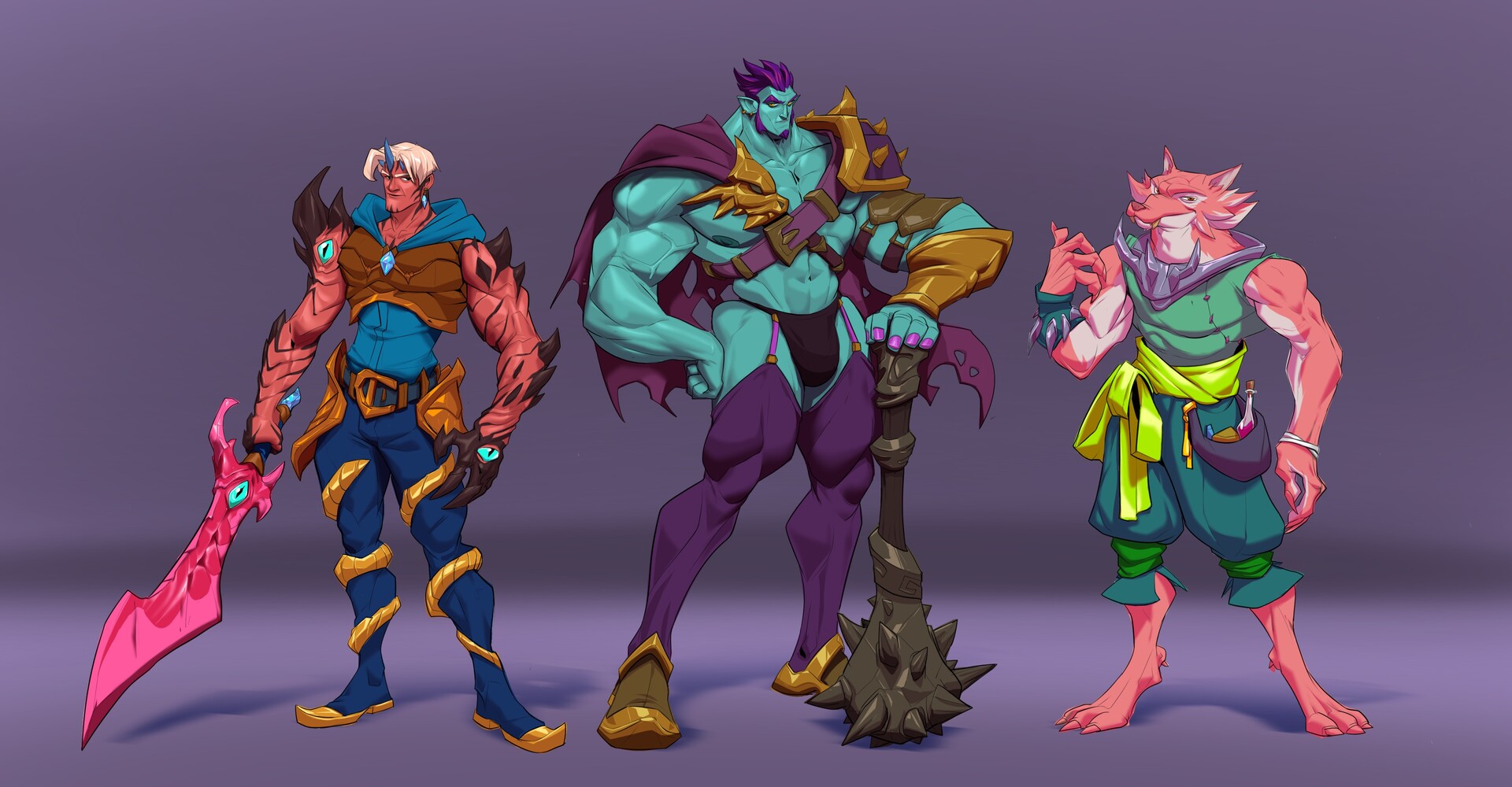 ArtStation - Fantasy Heroes lineup.