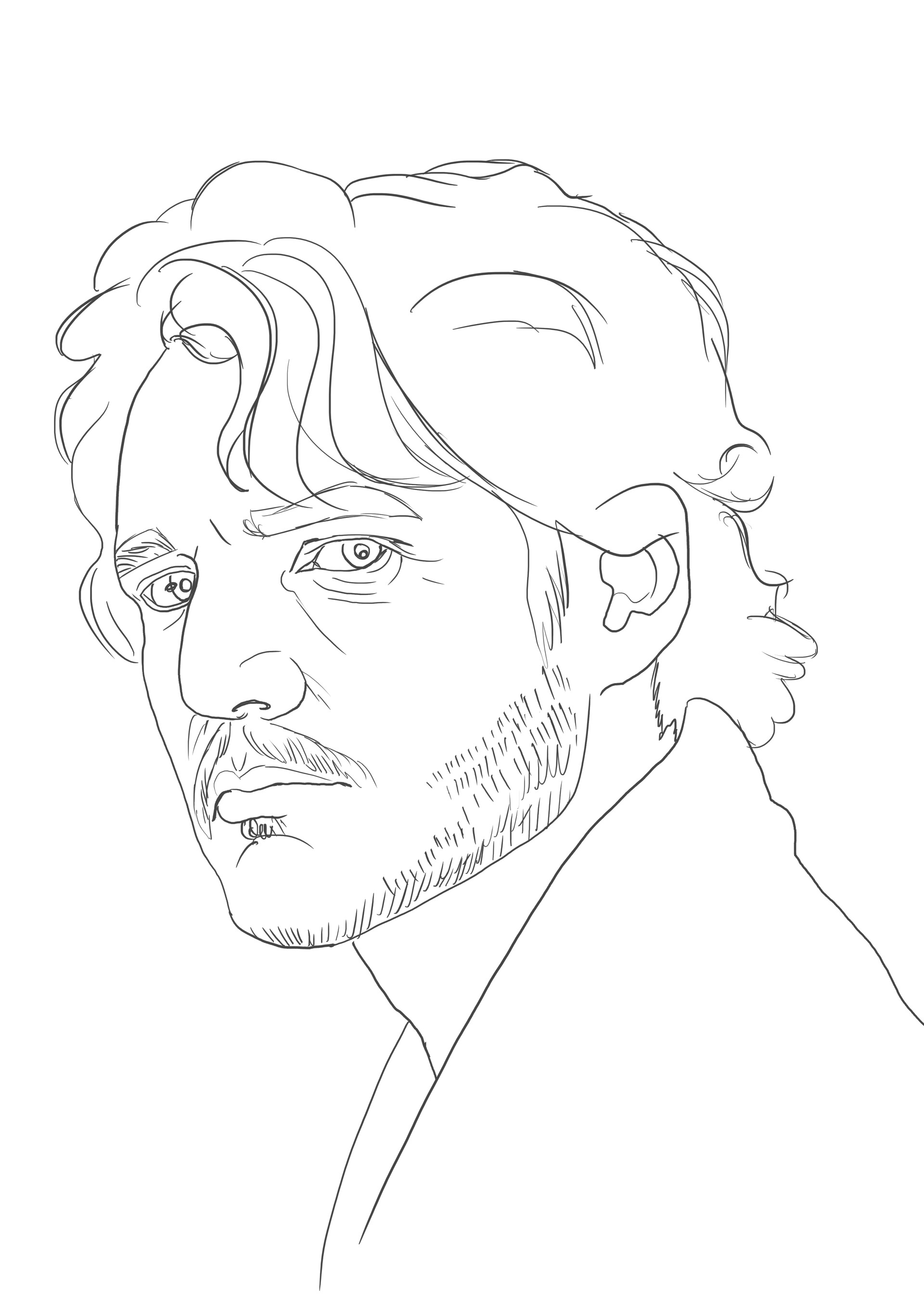 pedro pascal coloring pages