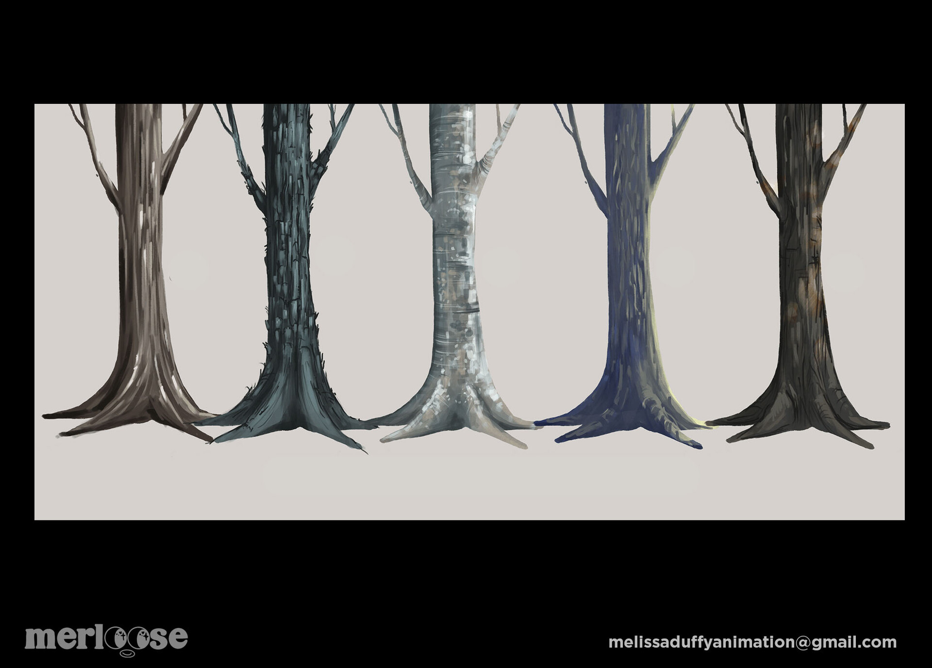 how to draw tree bark digital