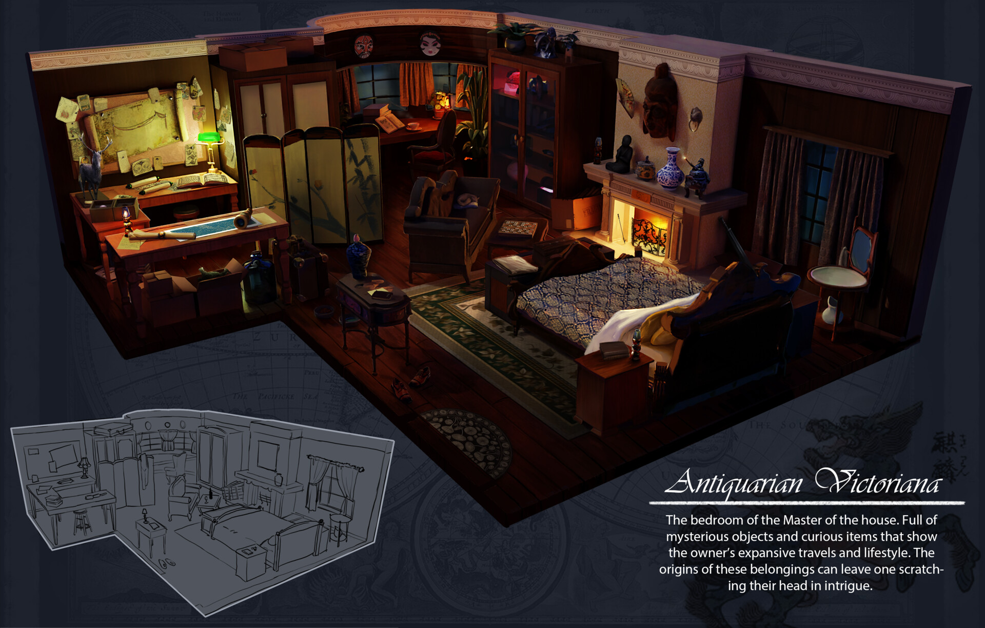 ArtStation - Interior Bedroom Design