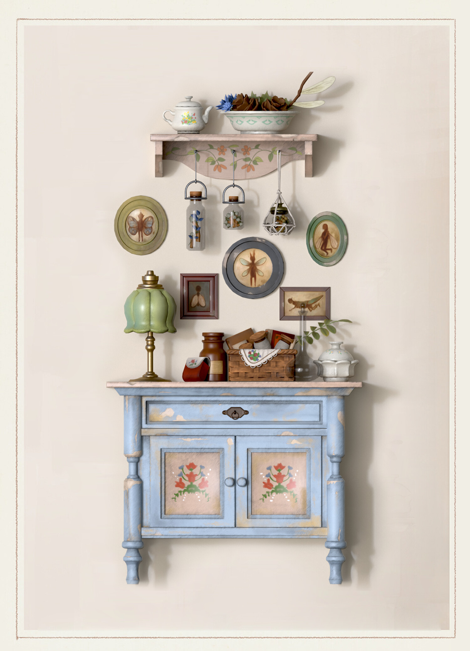 ArtStation - 3D - Fairy collector's side table