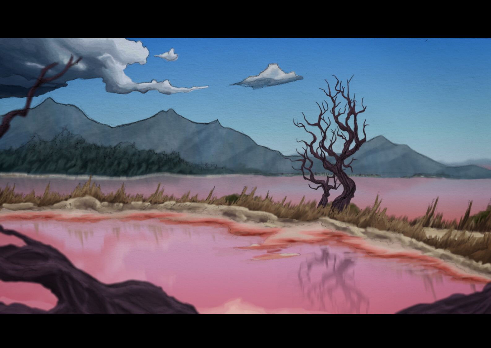 ArtStation - Salt Marshes Illustration
