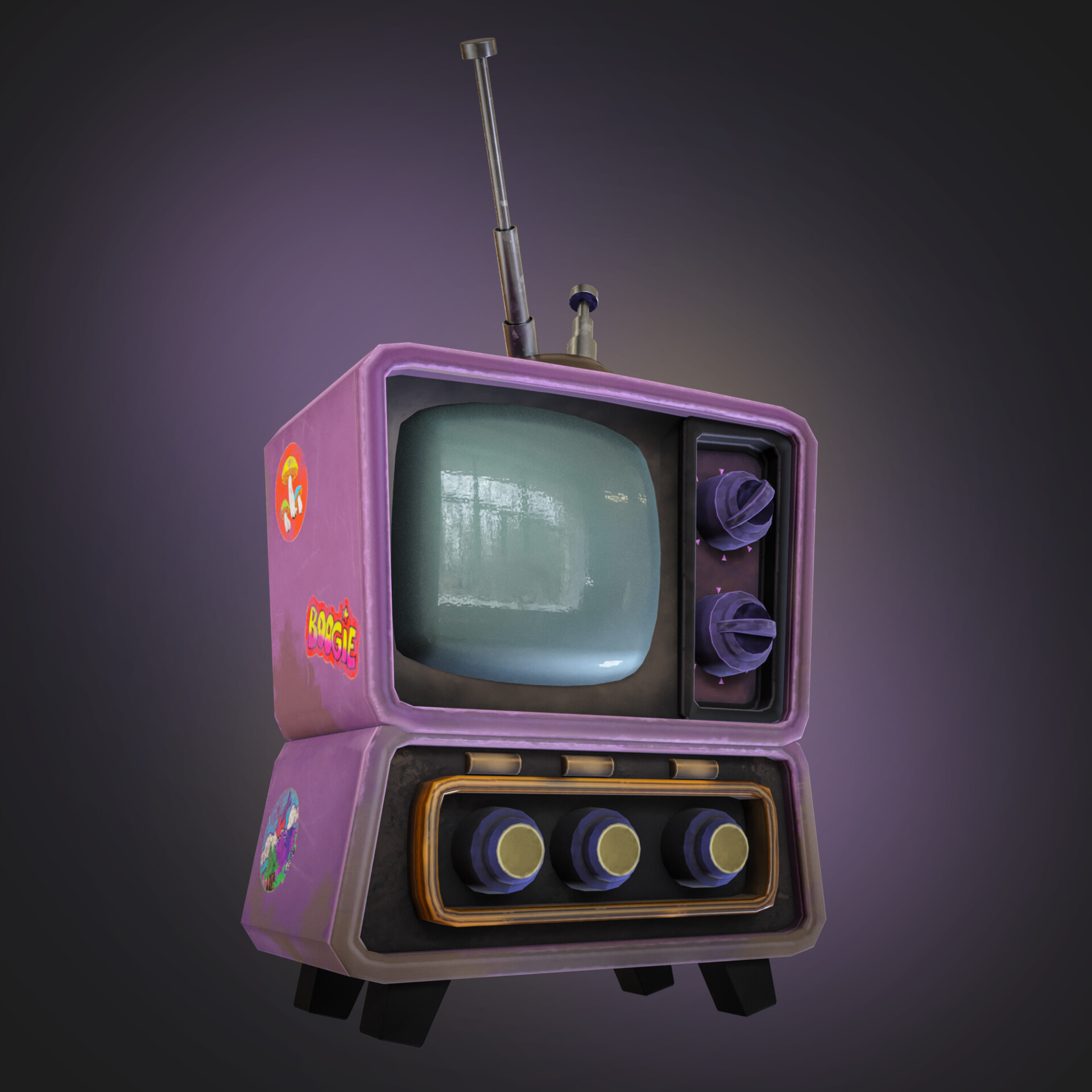 ArtStation - Stylized TV. Personal project for portfolio.