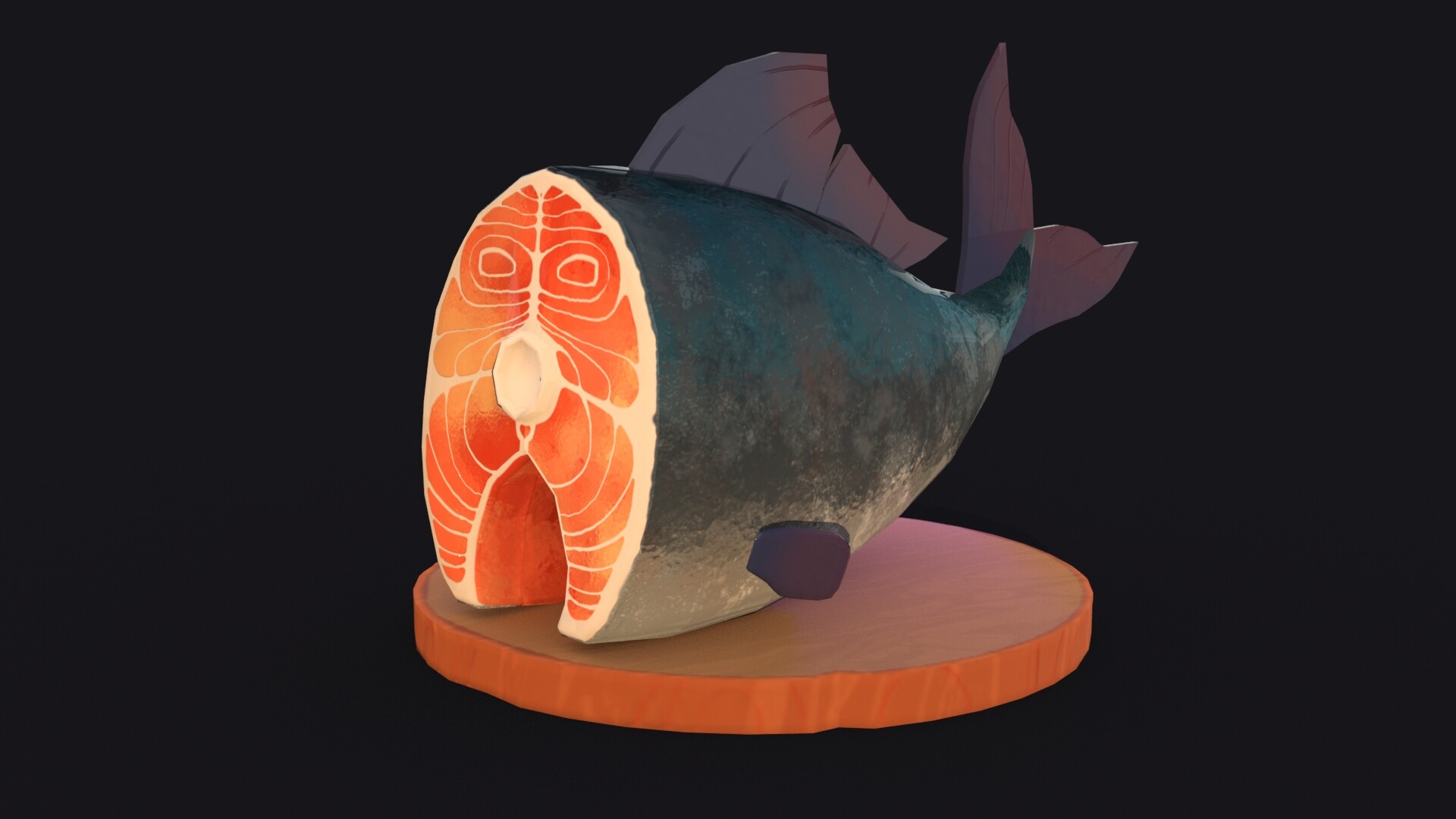 ArtStation - Stylized Chopped Fish