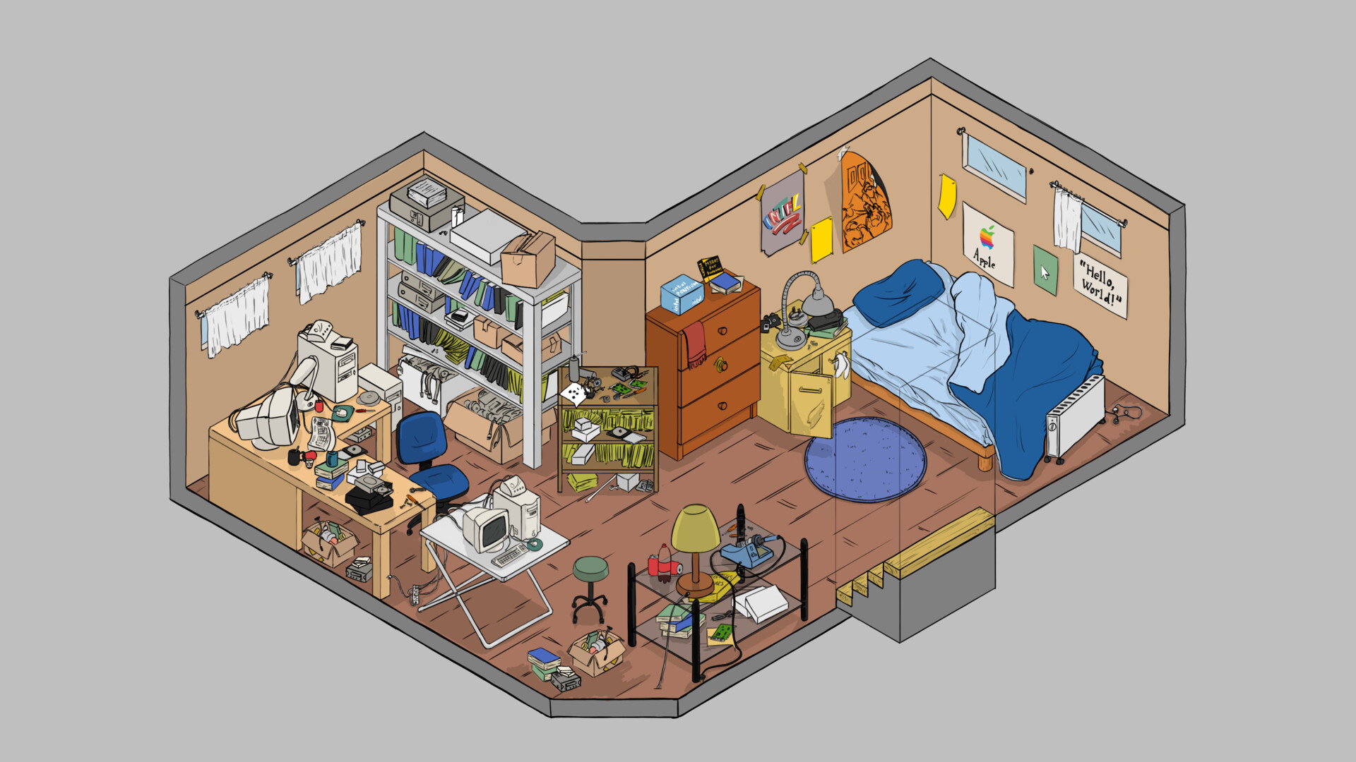 ArtStation - 1990's teenage computer geek bedroom
