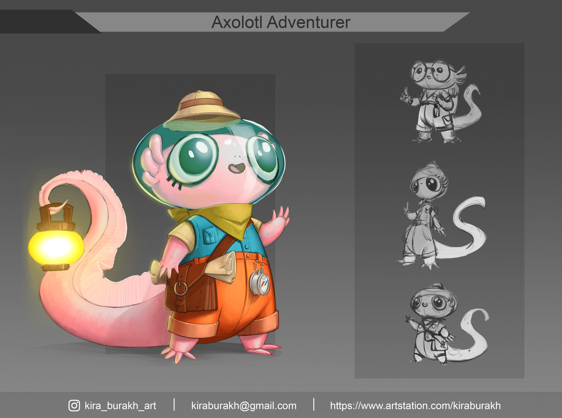 ArtStation - Axolotl Adventurer