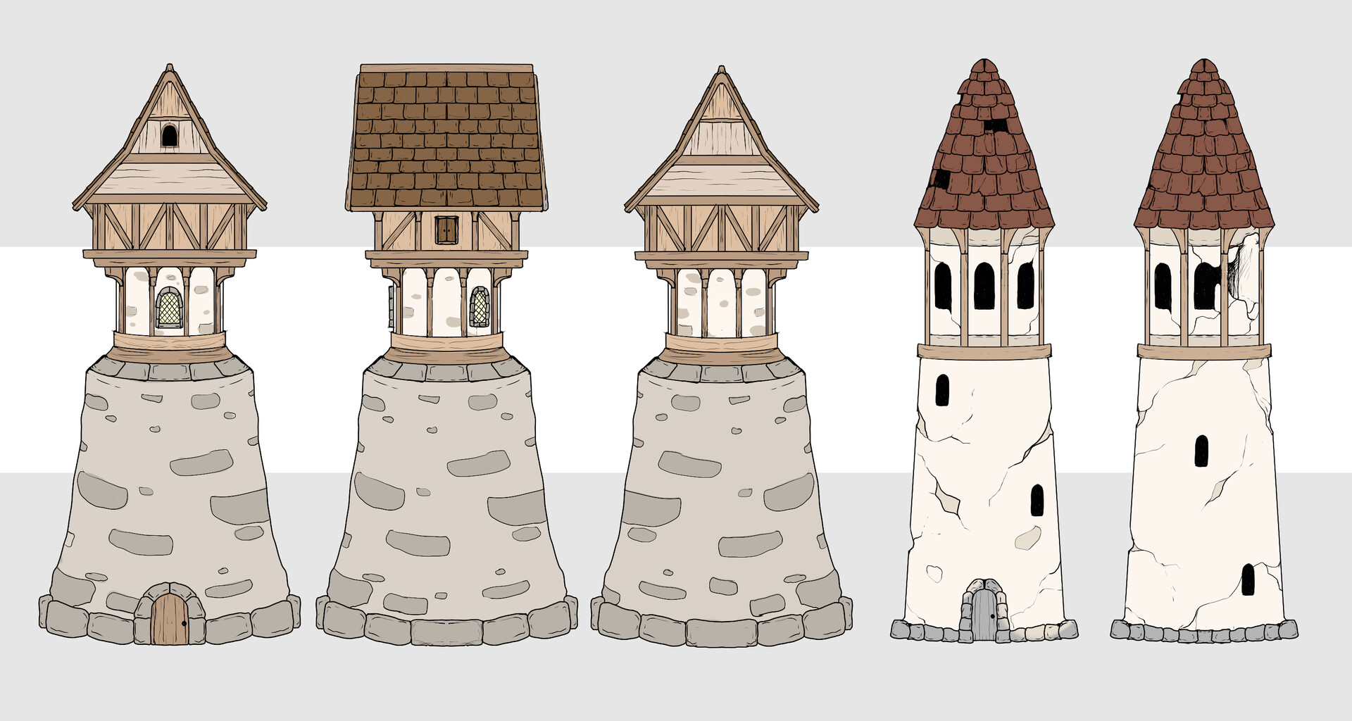 ArtStation - Medieval Watchtowers - Concept art