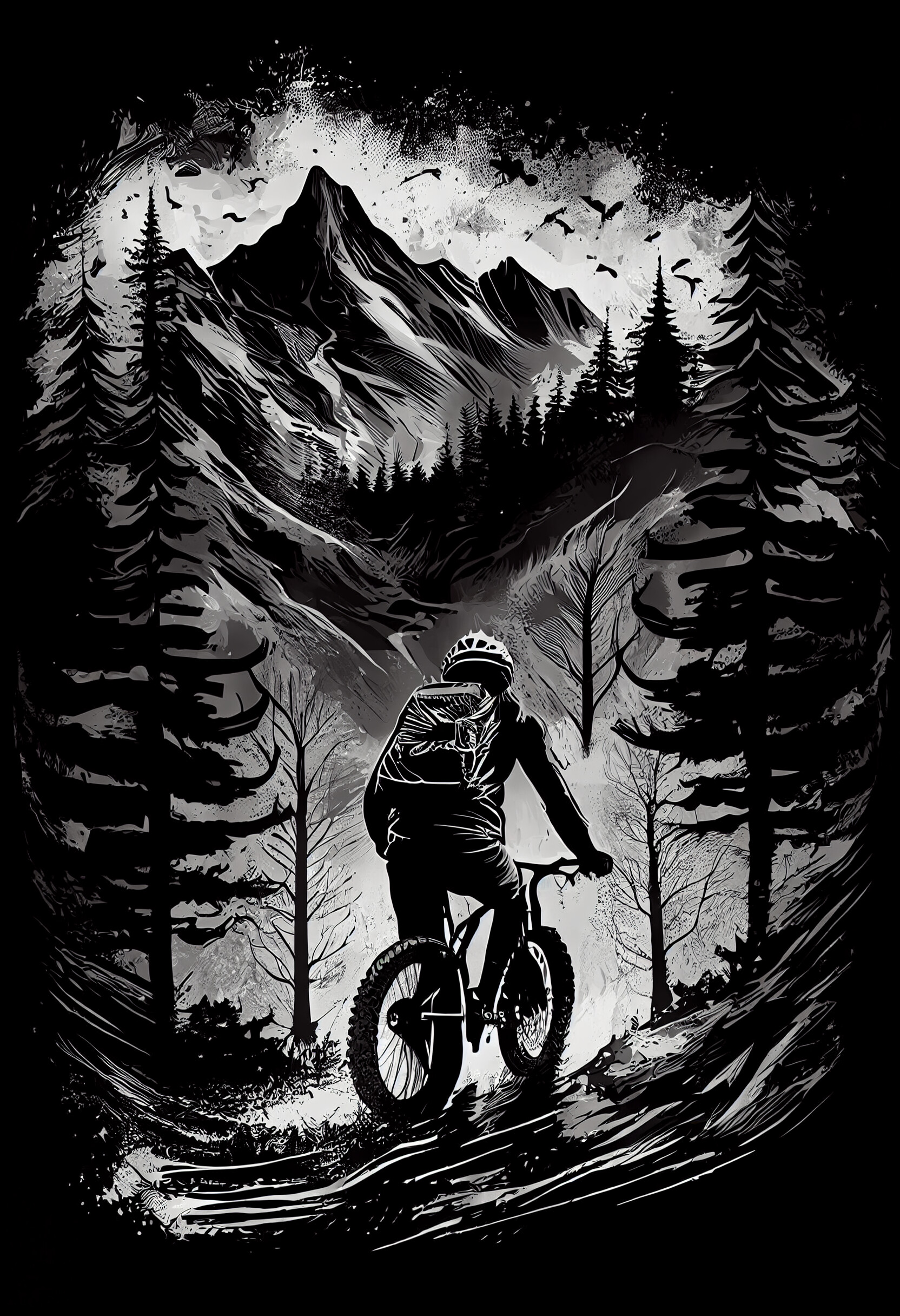ArtStation - Mountain Biking Through the Wilderness