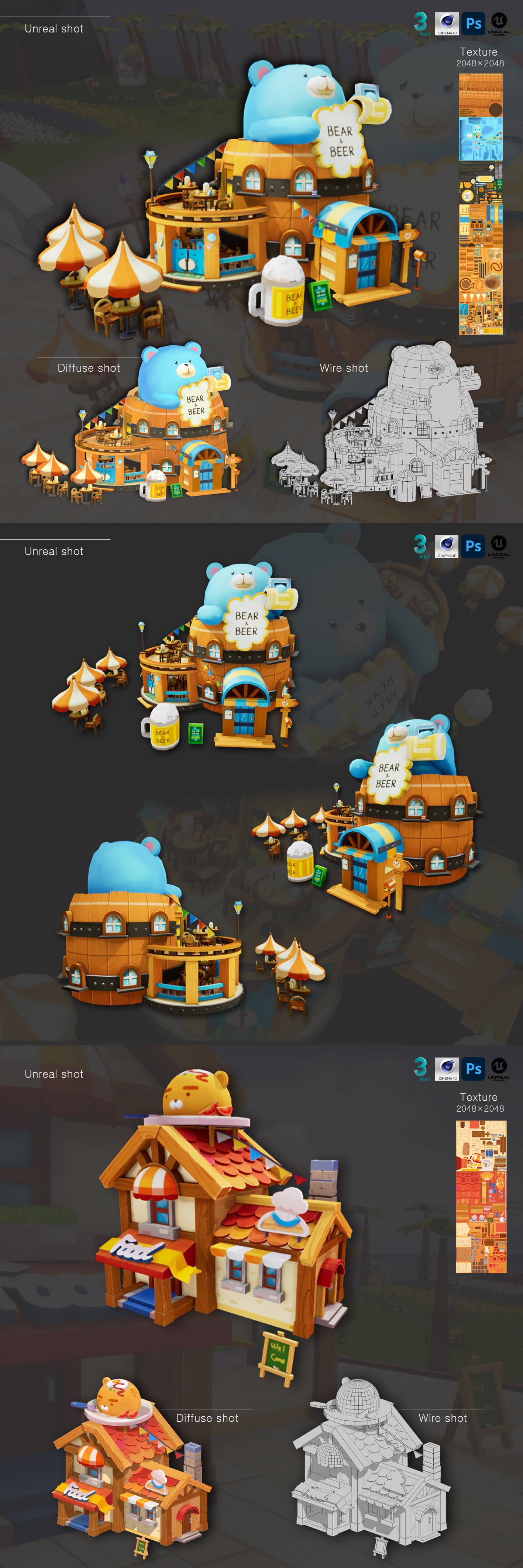 ArtStation - 3D Background Casual Concept Modeling