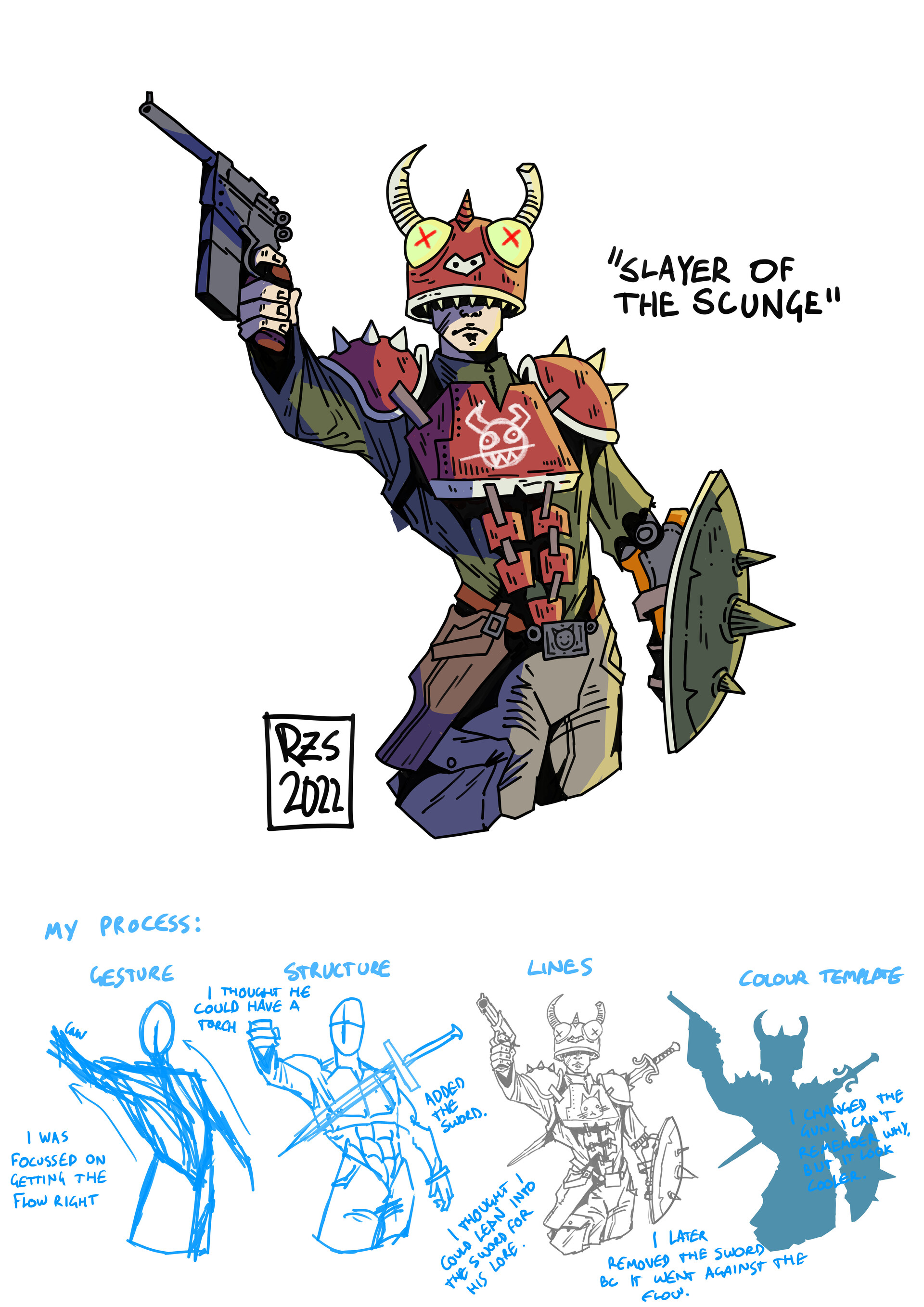 ArtStation - Slayer of the Scunge and his legion