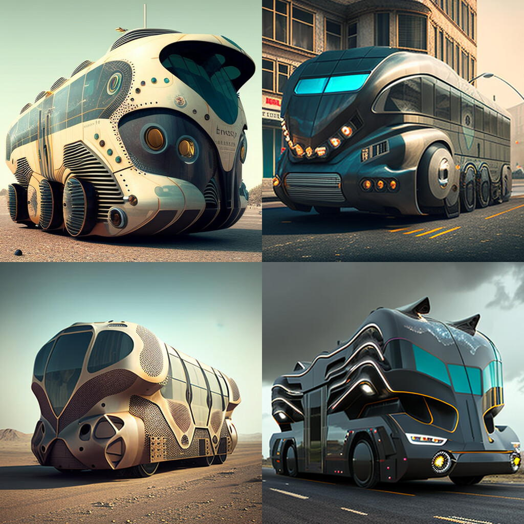 ArtStation - Futuristic advanced bus