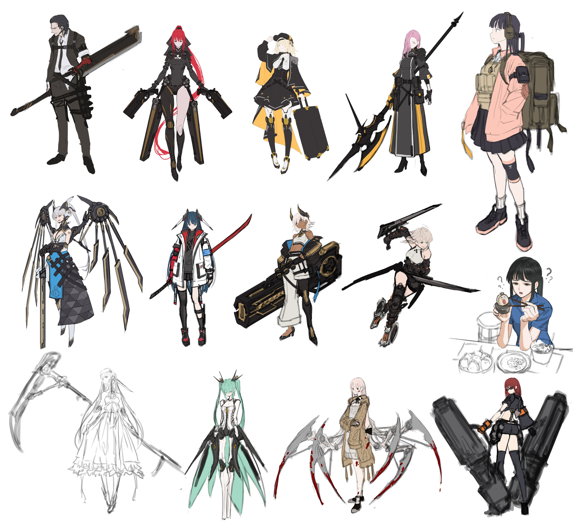 ArtStation - character concept rough sketch_02