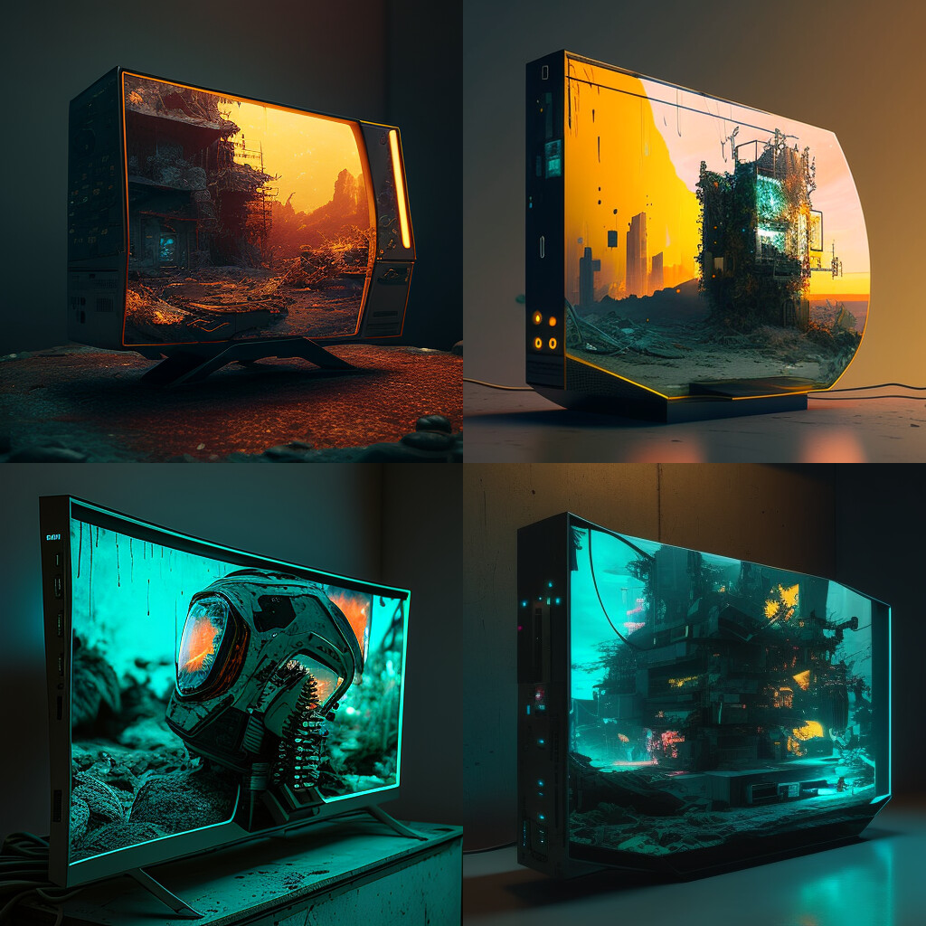 ArtStation - Futuristic postcyberpunk TV