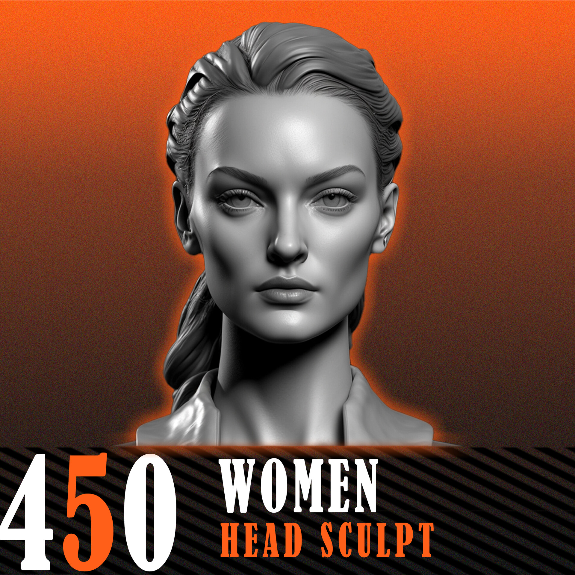 ArtStation - 450 Women Head Sculpt,Reference for Artist- VOL07