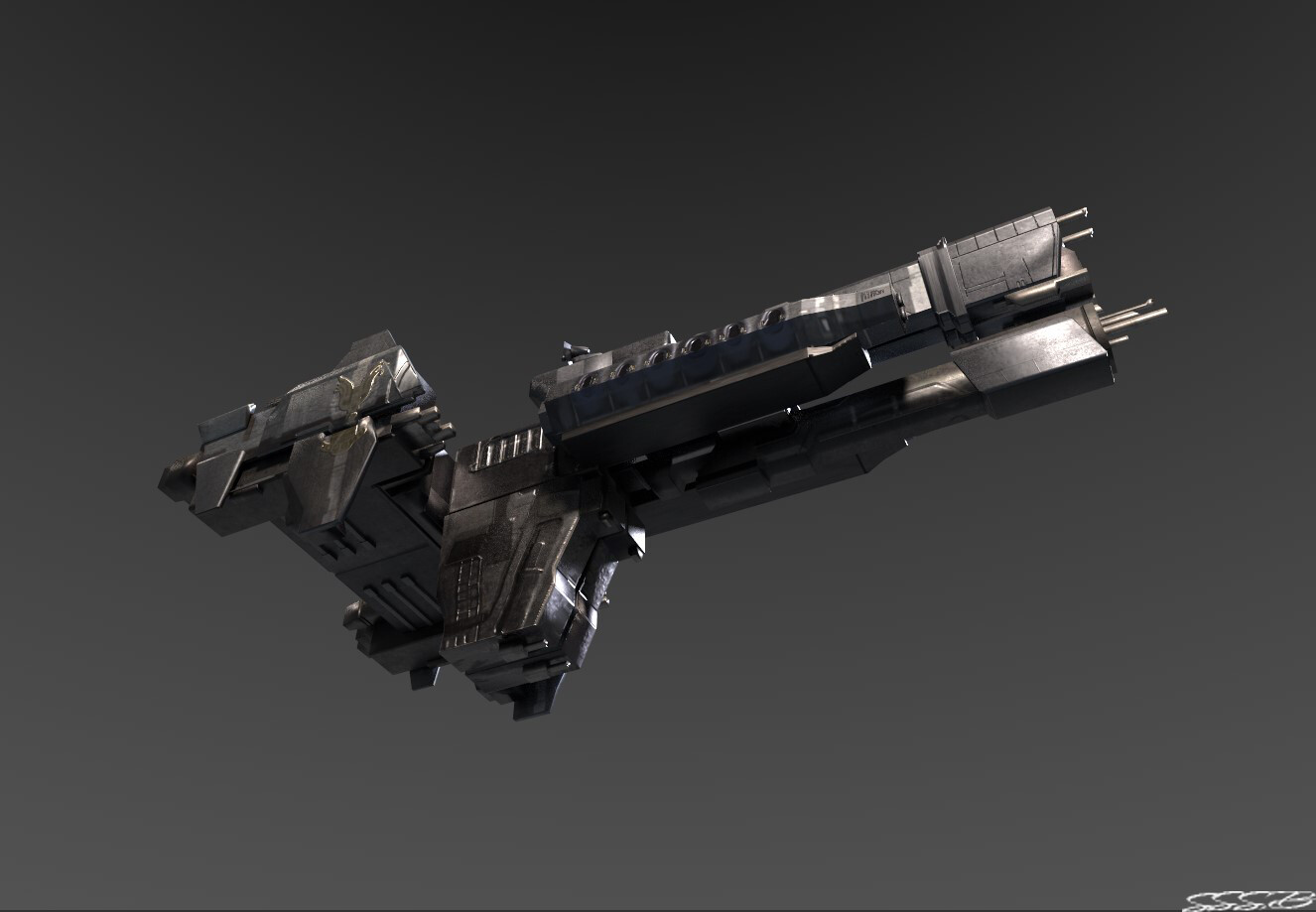 ArtStation - UNSC frigate_different style