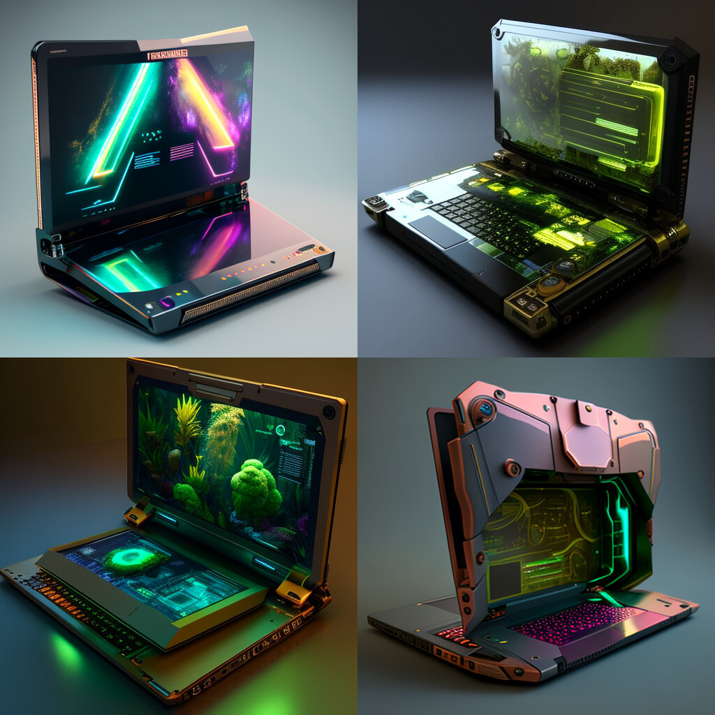 ArtStation - Futuristic laptop