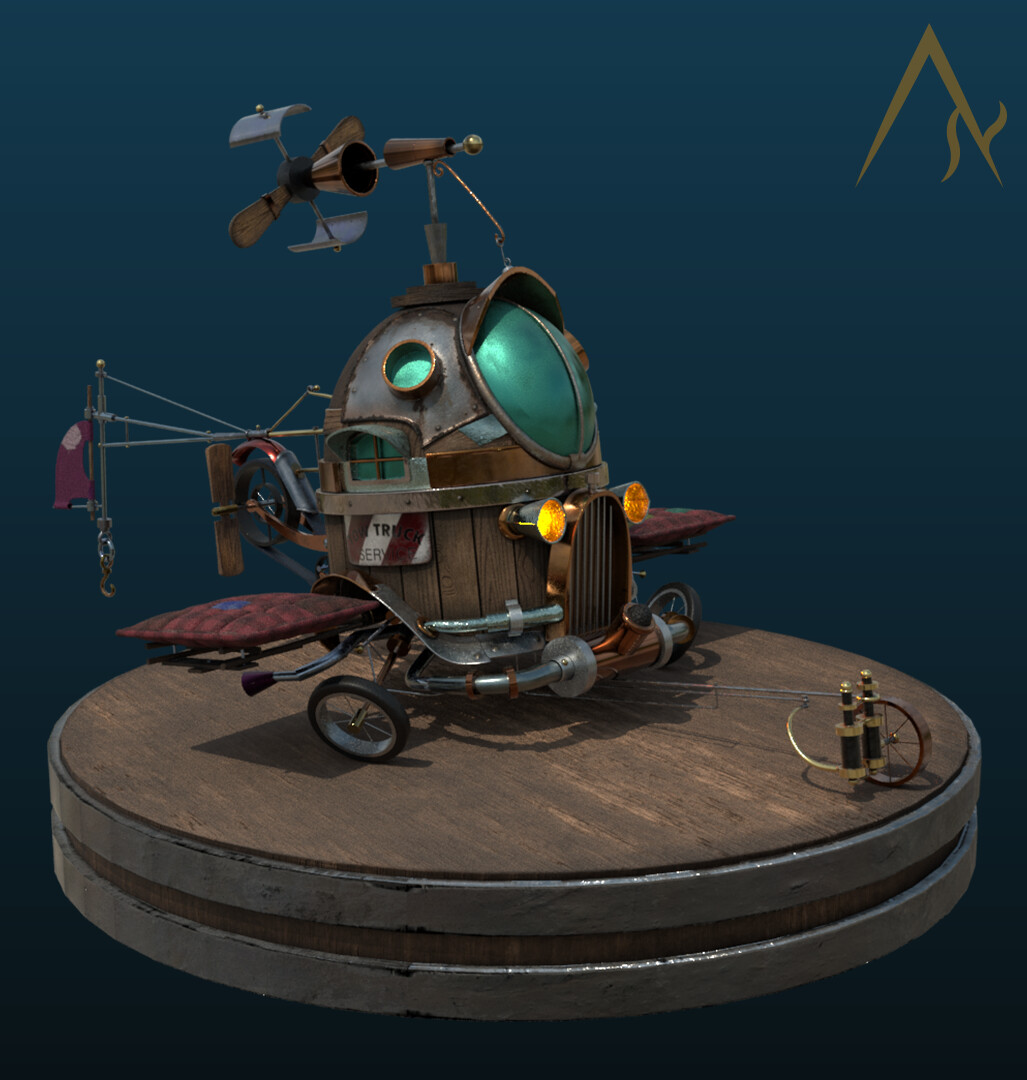 ArtStation - Steampunk Flying Vehicle