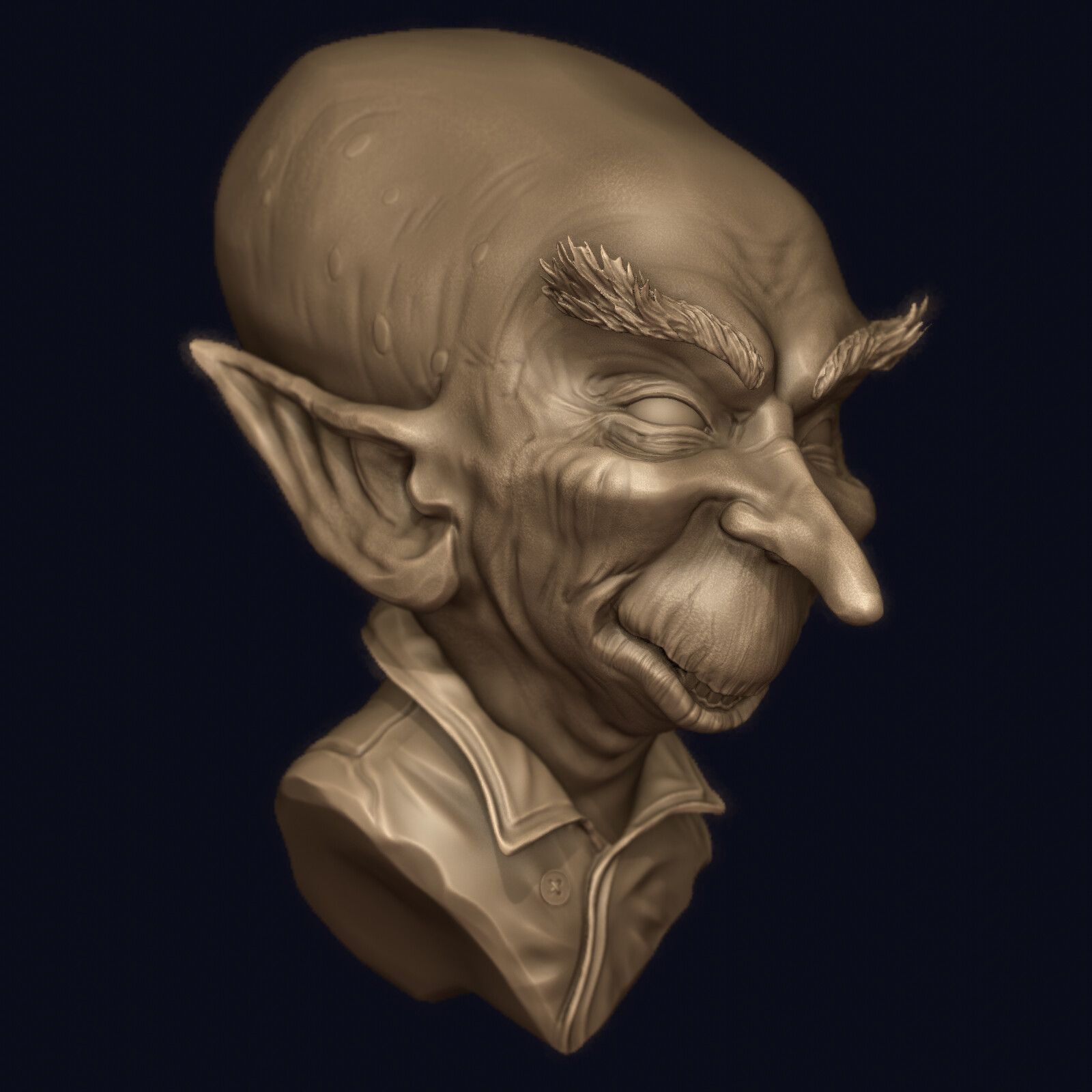 Kirill Dmitriev - wip goblin bust