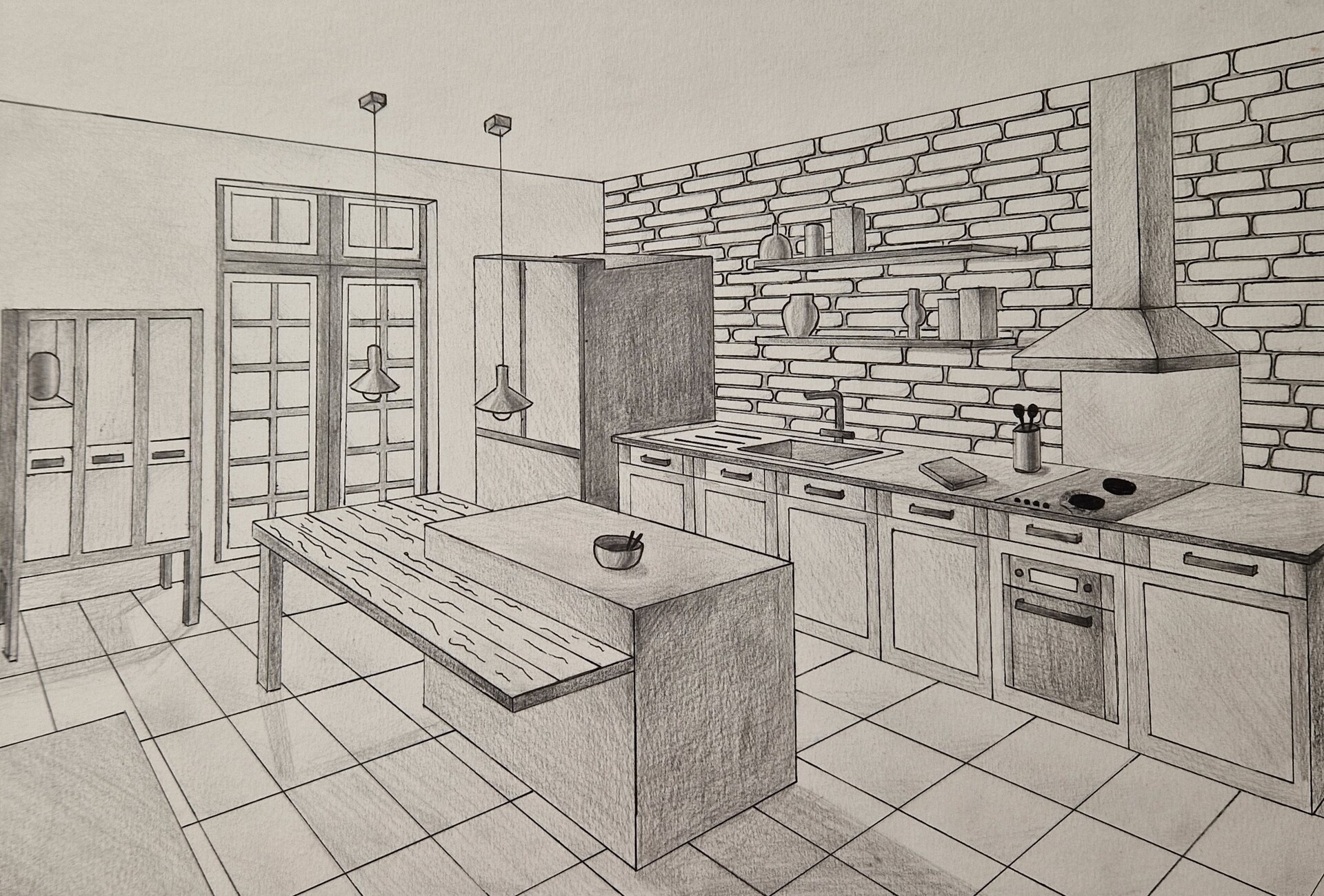 ArtStation - Perspective kitchen