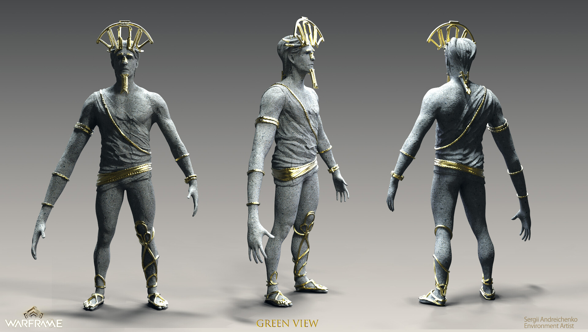 Sergey Andreychenko - Warframe - Zariman Statues