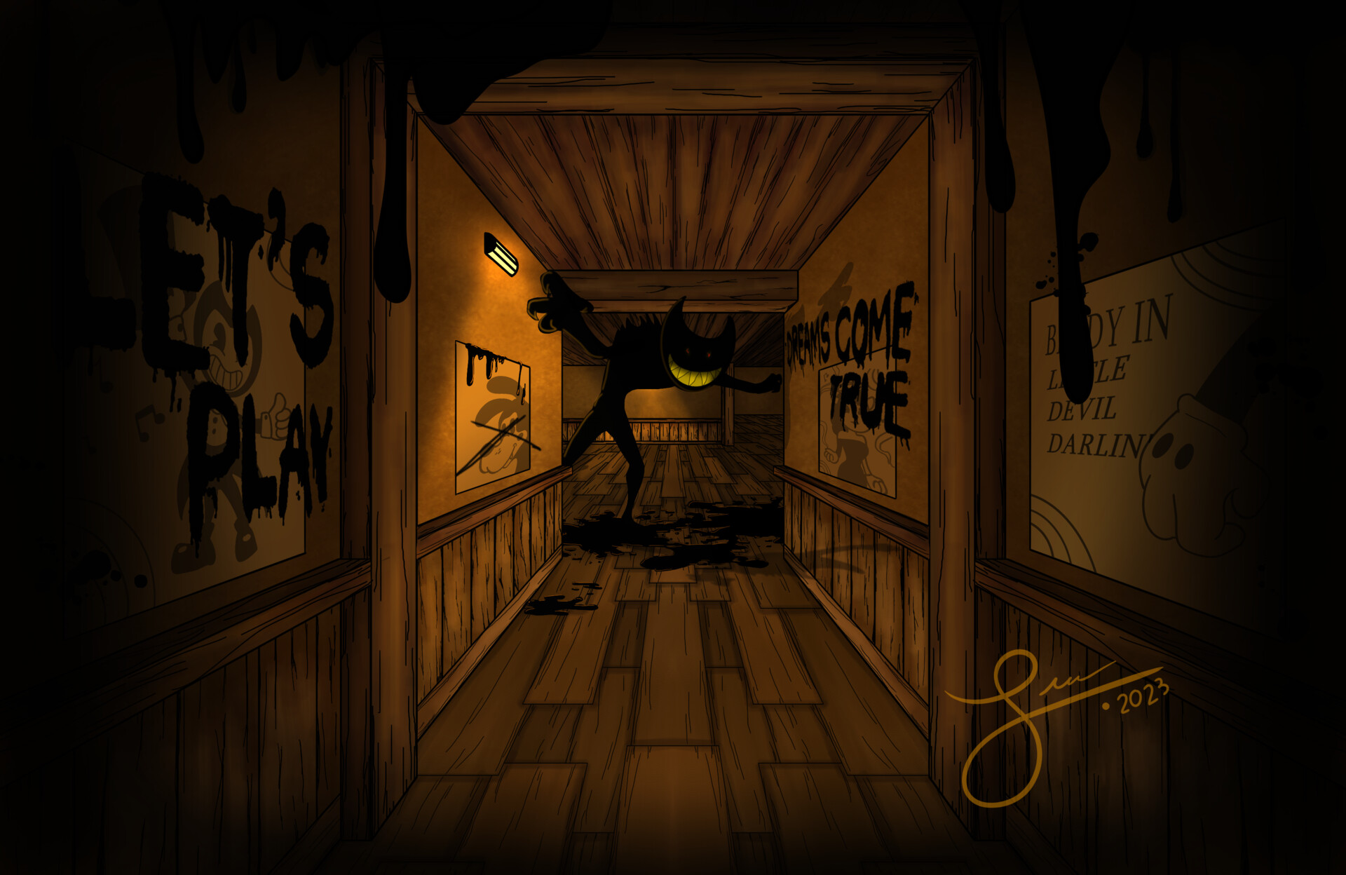 ArtStation - Splash Art inspirado en el videojuego de Bendy