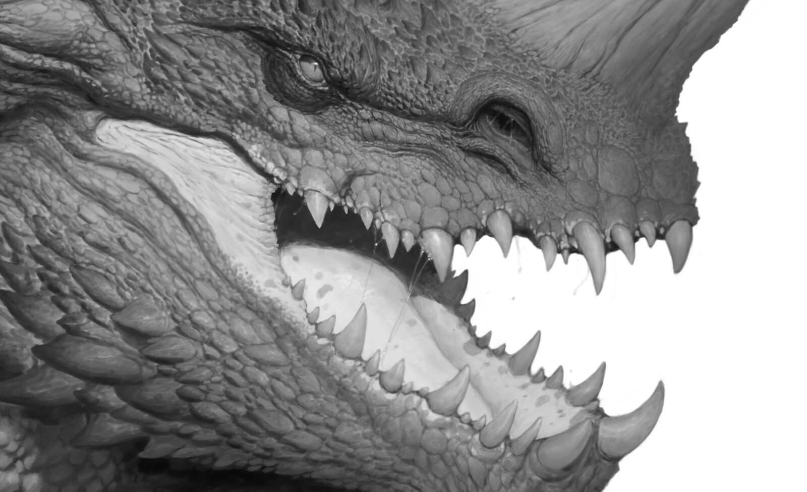 John Tedrick - D&D Unofficial Blue Dragon-- Grey Render