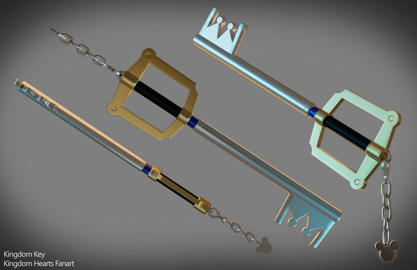 Alex Sperry - Kingdom Key Keyblade Fanart