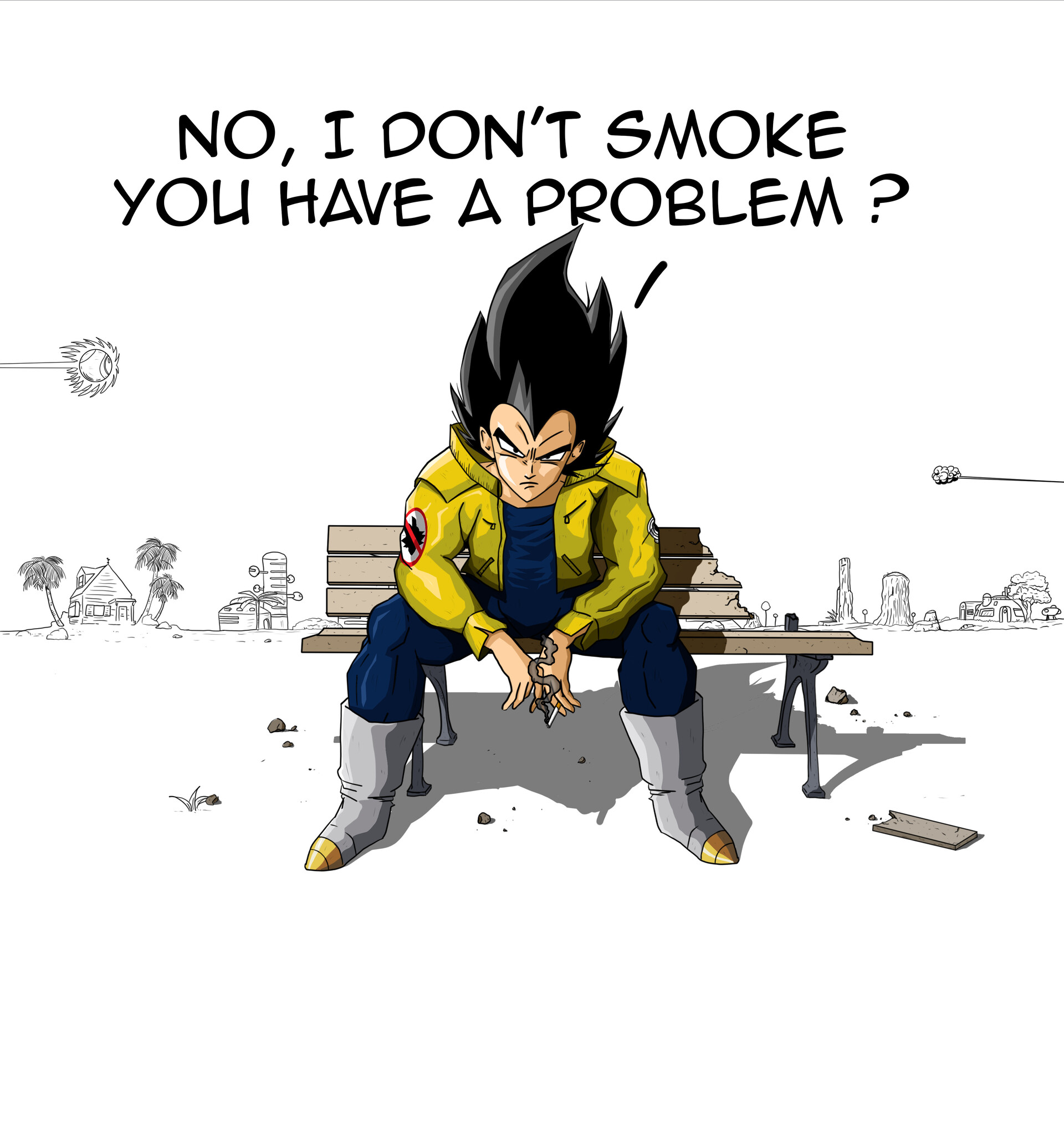 ArtStation - Vegeta don't smoke