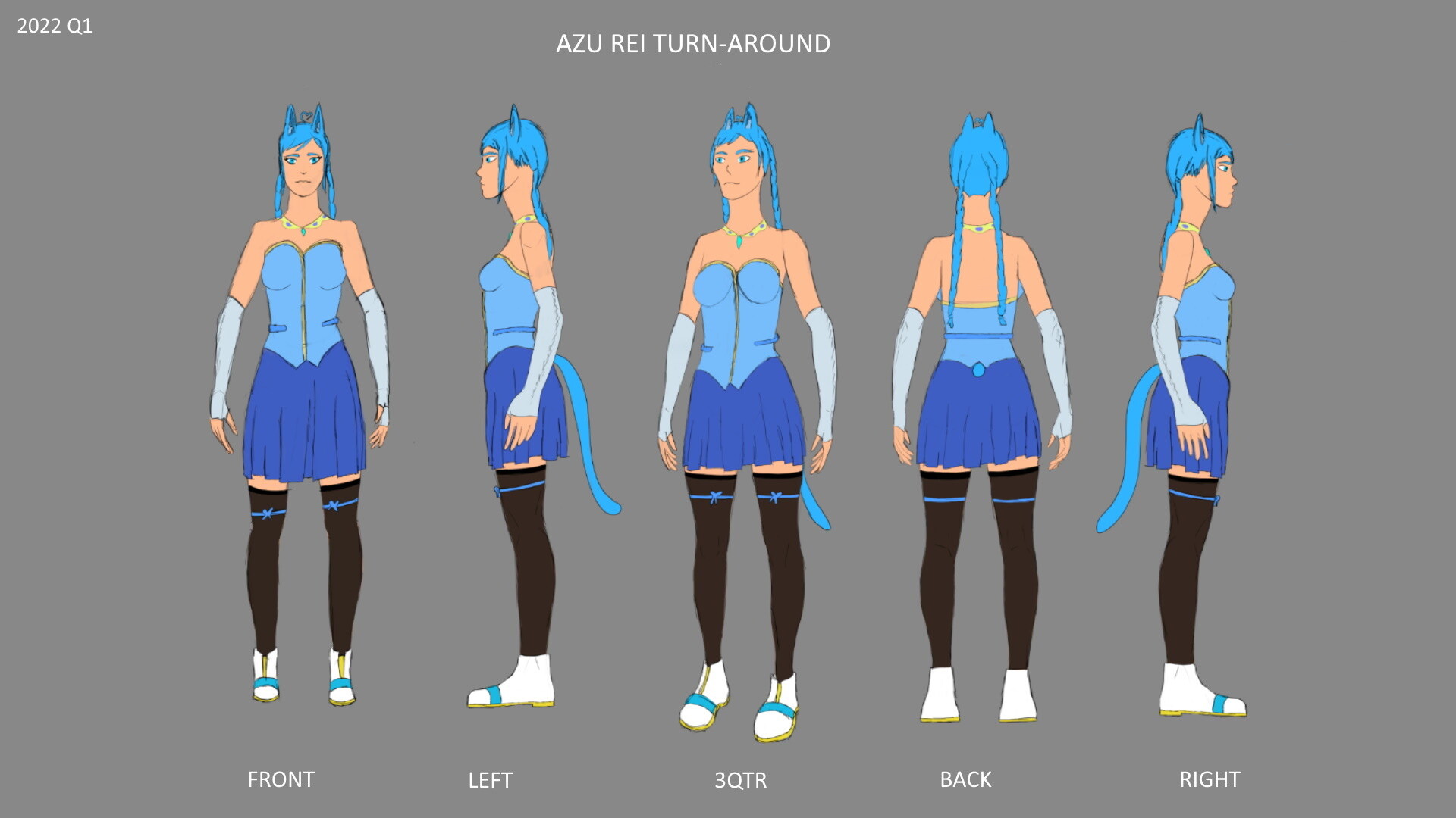 ArtStation - Azu Rei character concept turn table