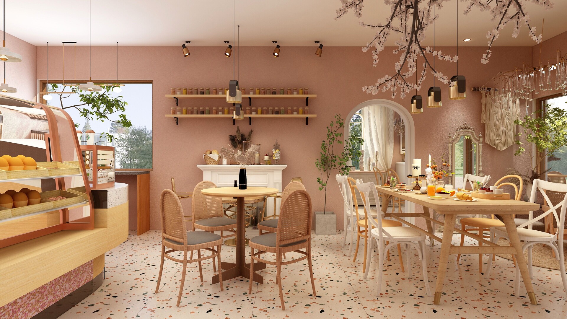 ArtStation - Beautiful milk tea shop