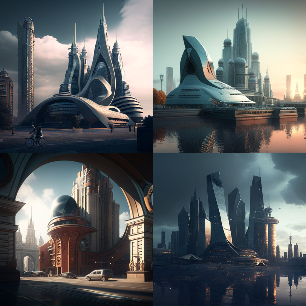 ArtStation - SF futuristic city Moscow