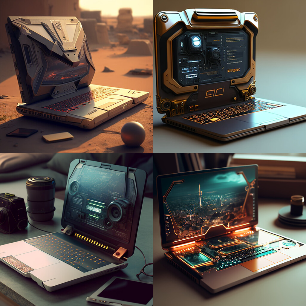 ArtStation - SF future laptop