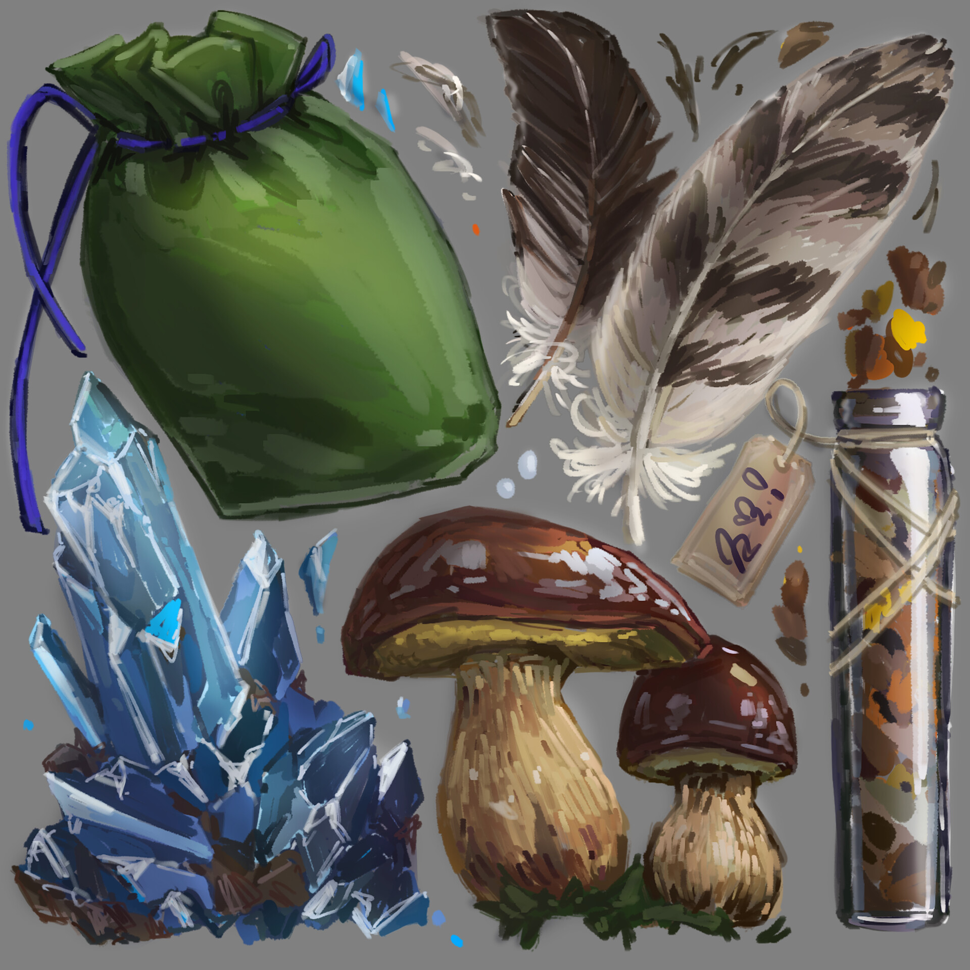 ArtStation - alchemical tools and ingredients