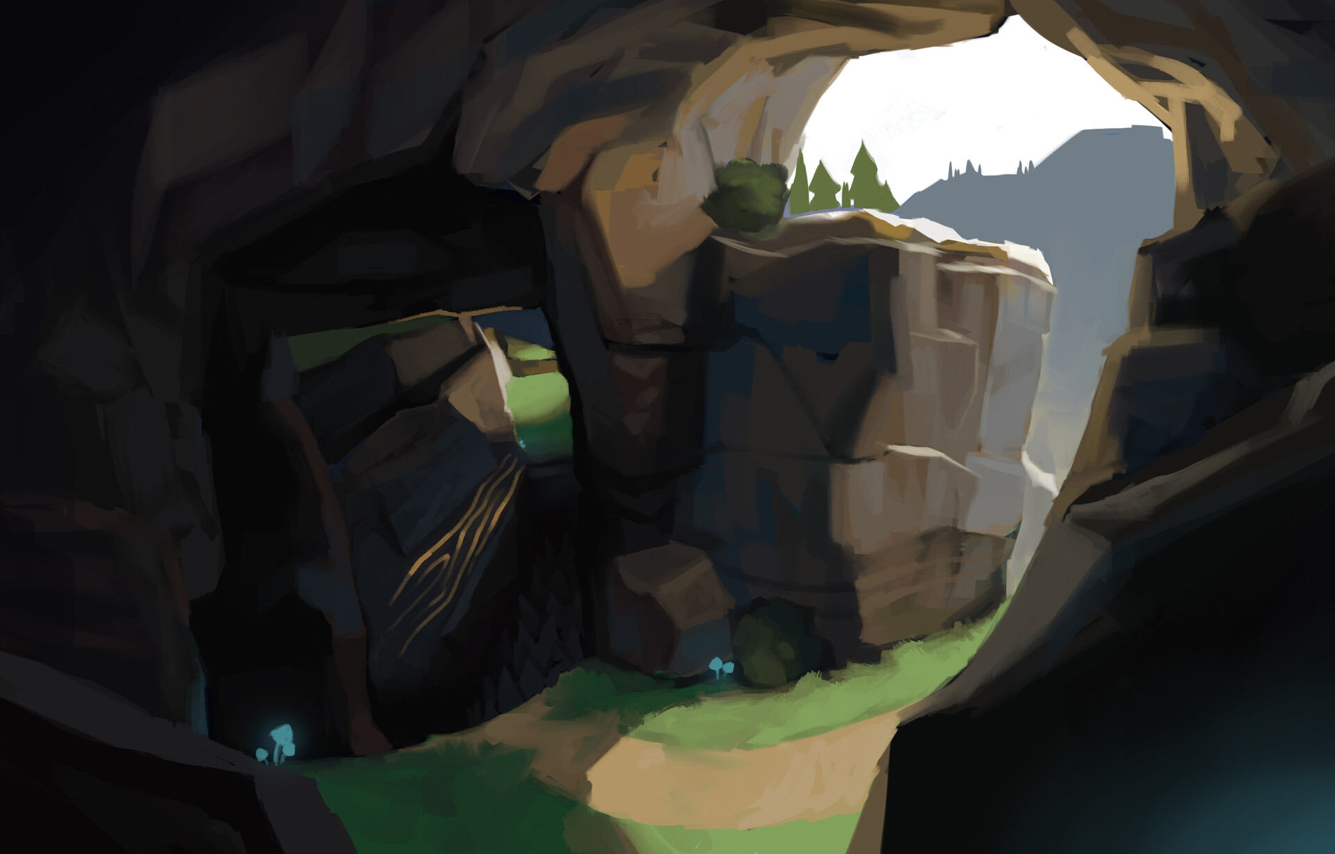 ArtStation - Cave concept art