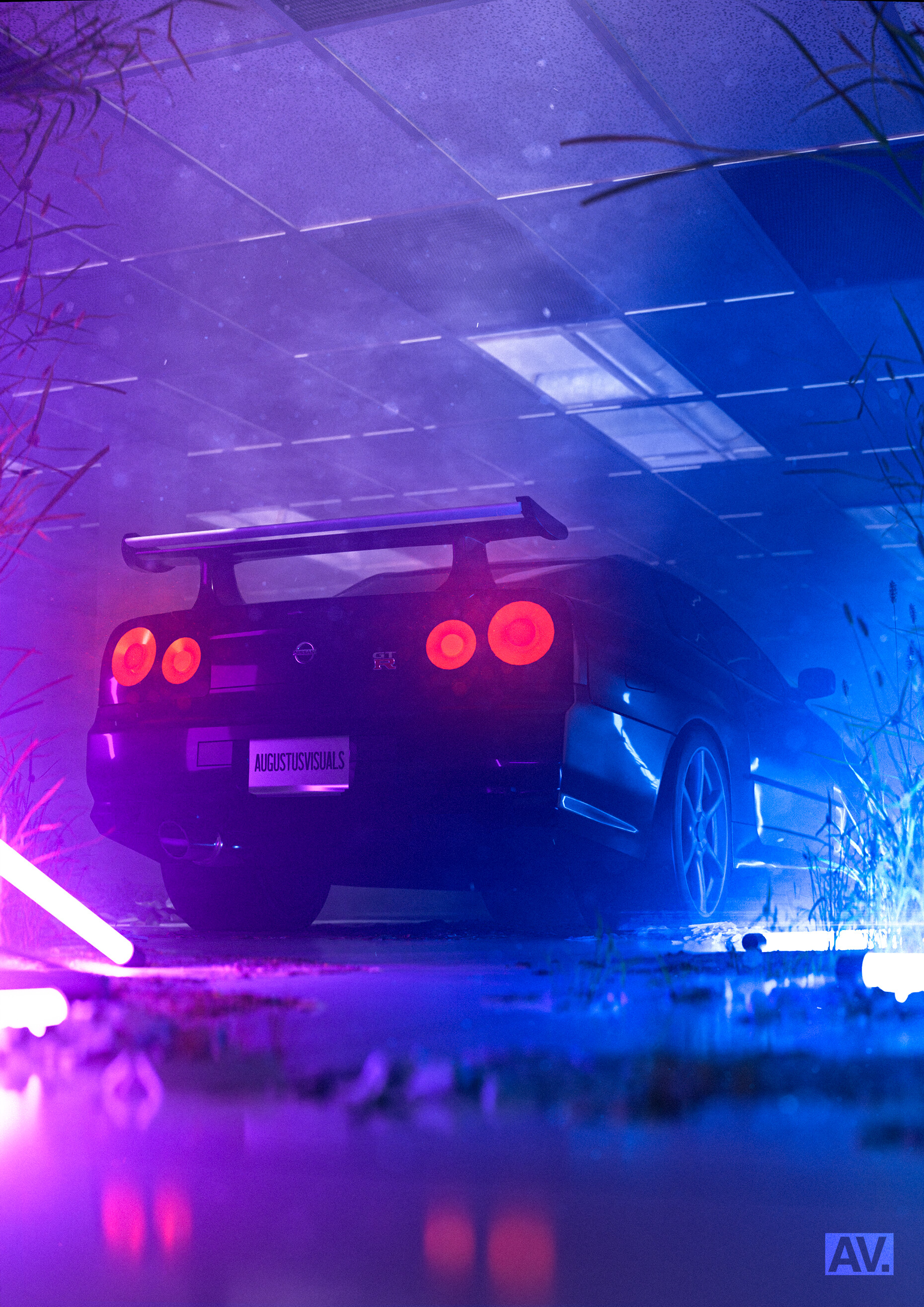 ArtStation - Nissan Skyline R34 - Neon