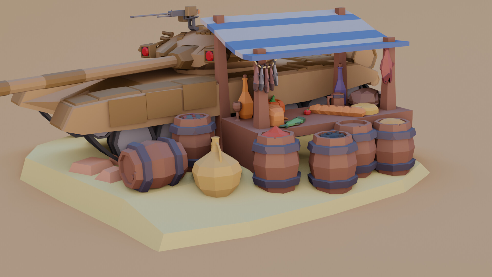 ArtStation - Desert Tank