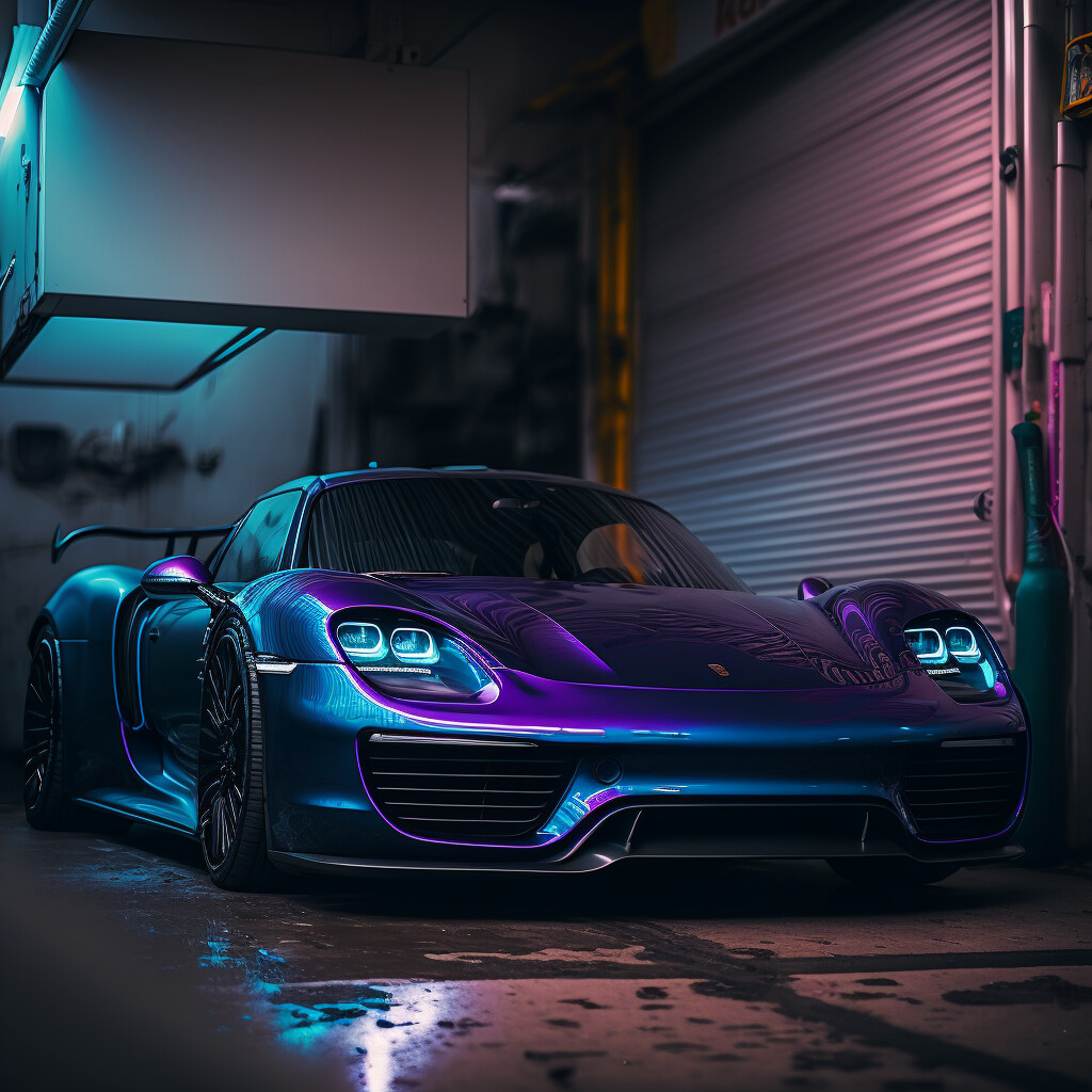 ArtStation - Porsche 918 photography cyberpunk art