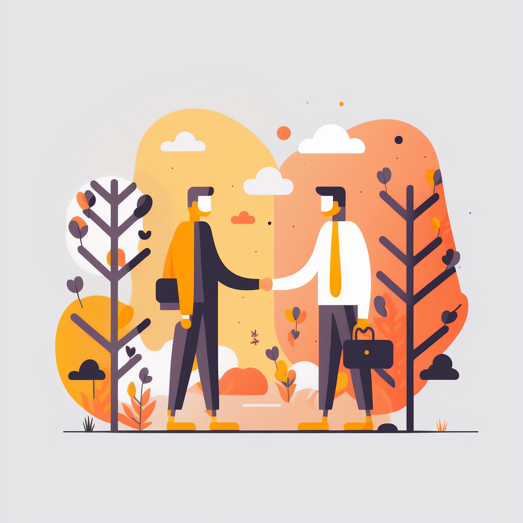 ArtStation - Hand Shake Vector Character Illustration