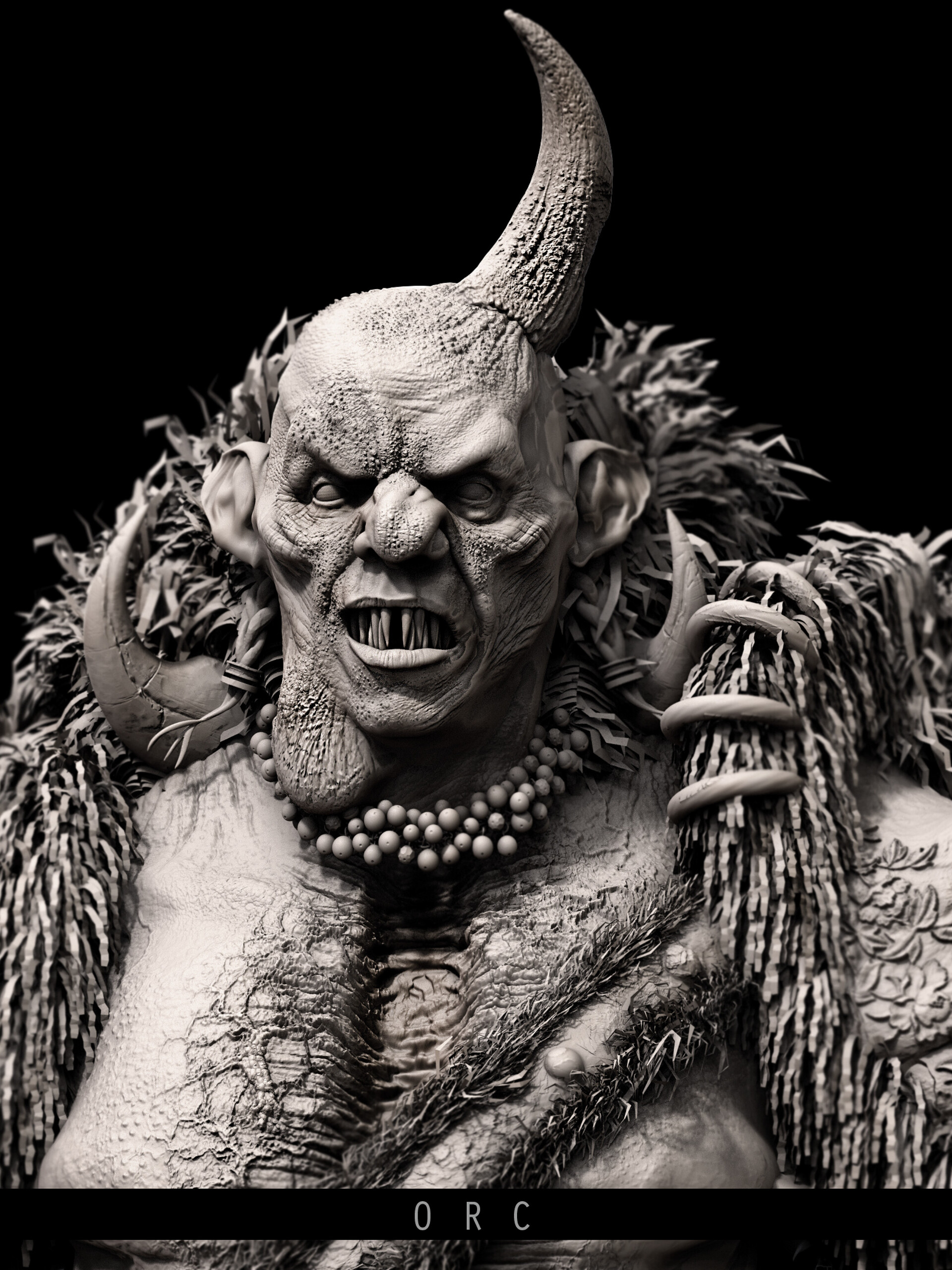 ArtStation - ORC – Digital Sculpture by Surajit Sen
