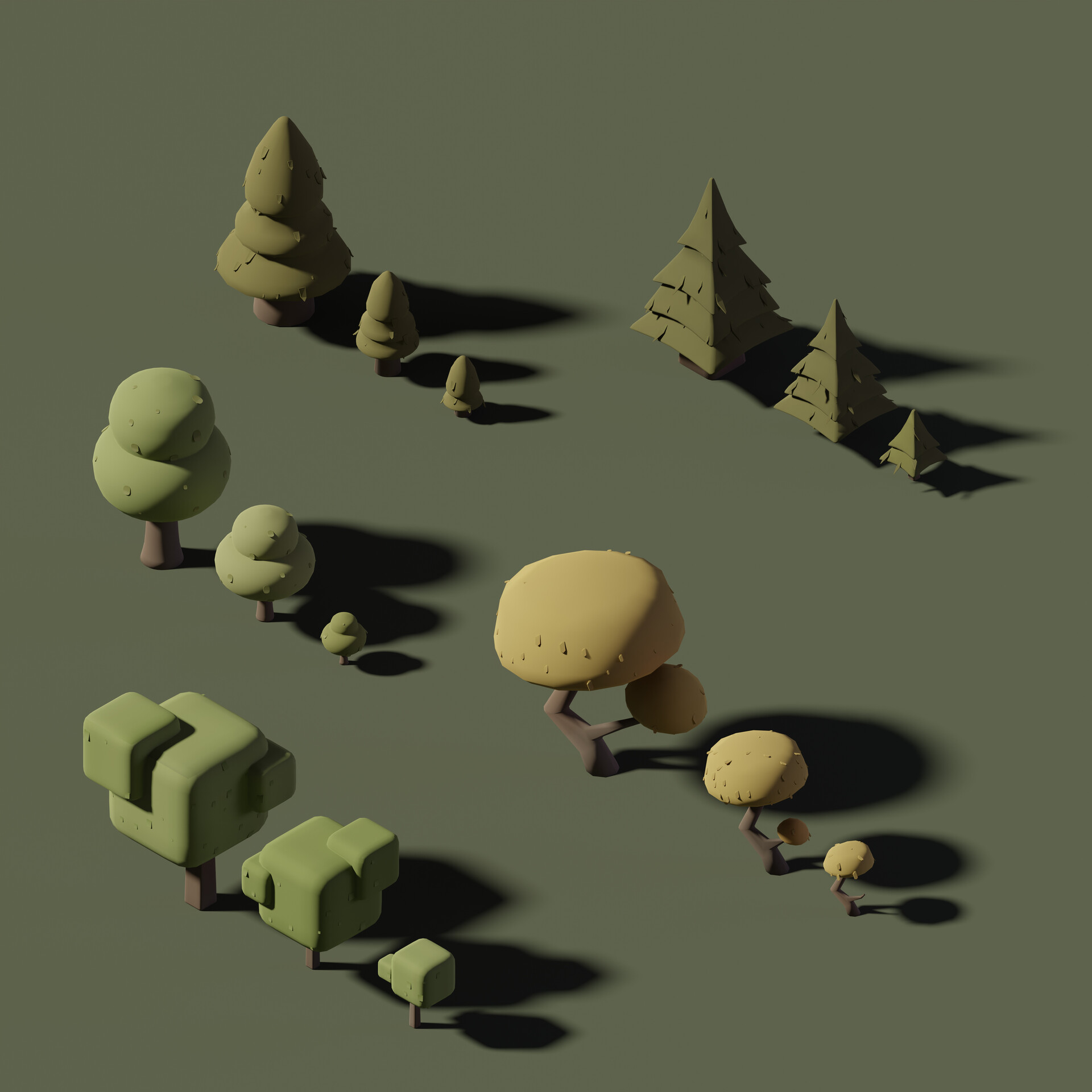 ArtStation - Low Poly Tree Assets
