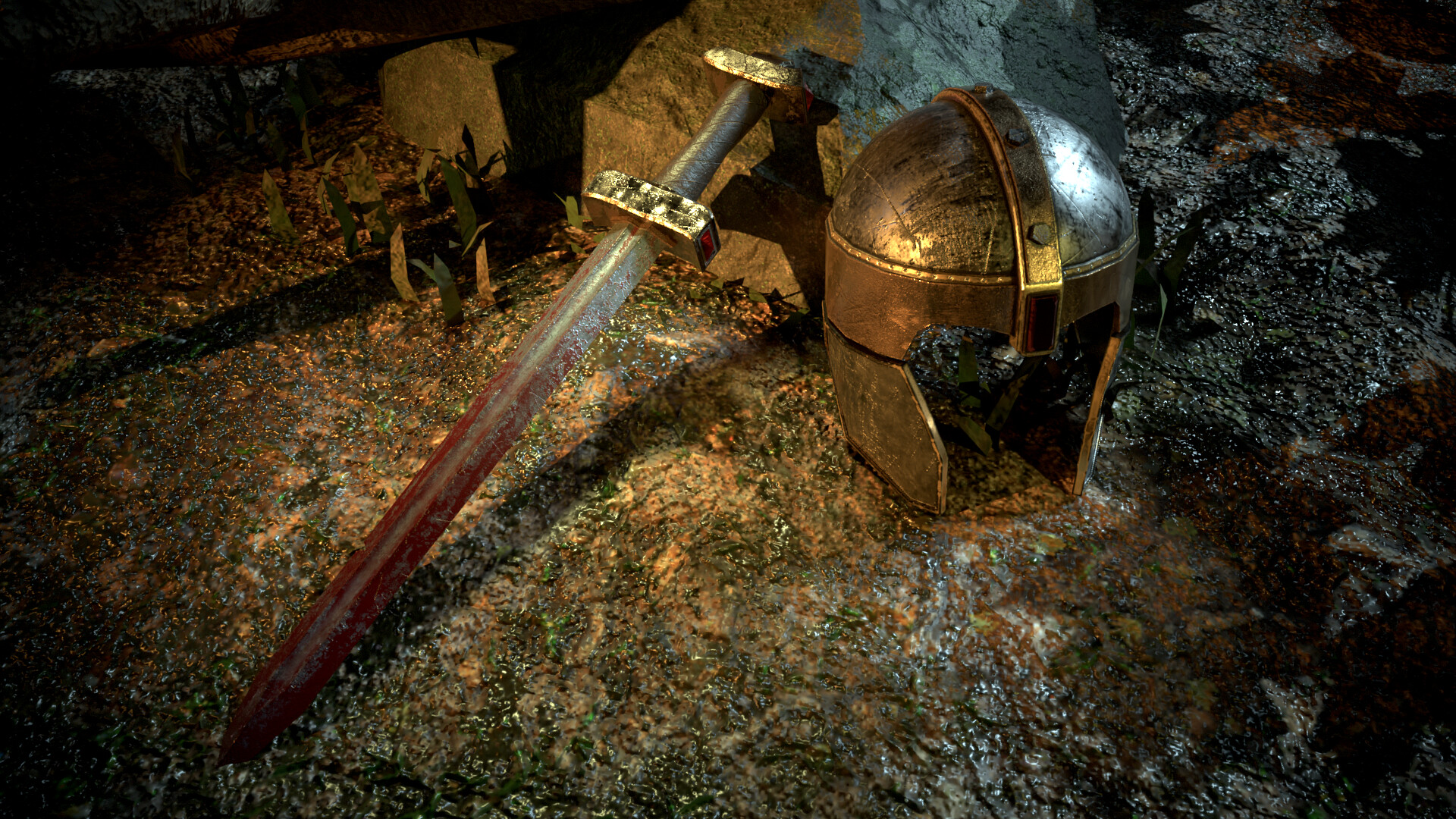 ArtStation - Viking Sword and Helmet