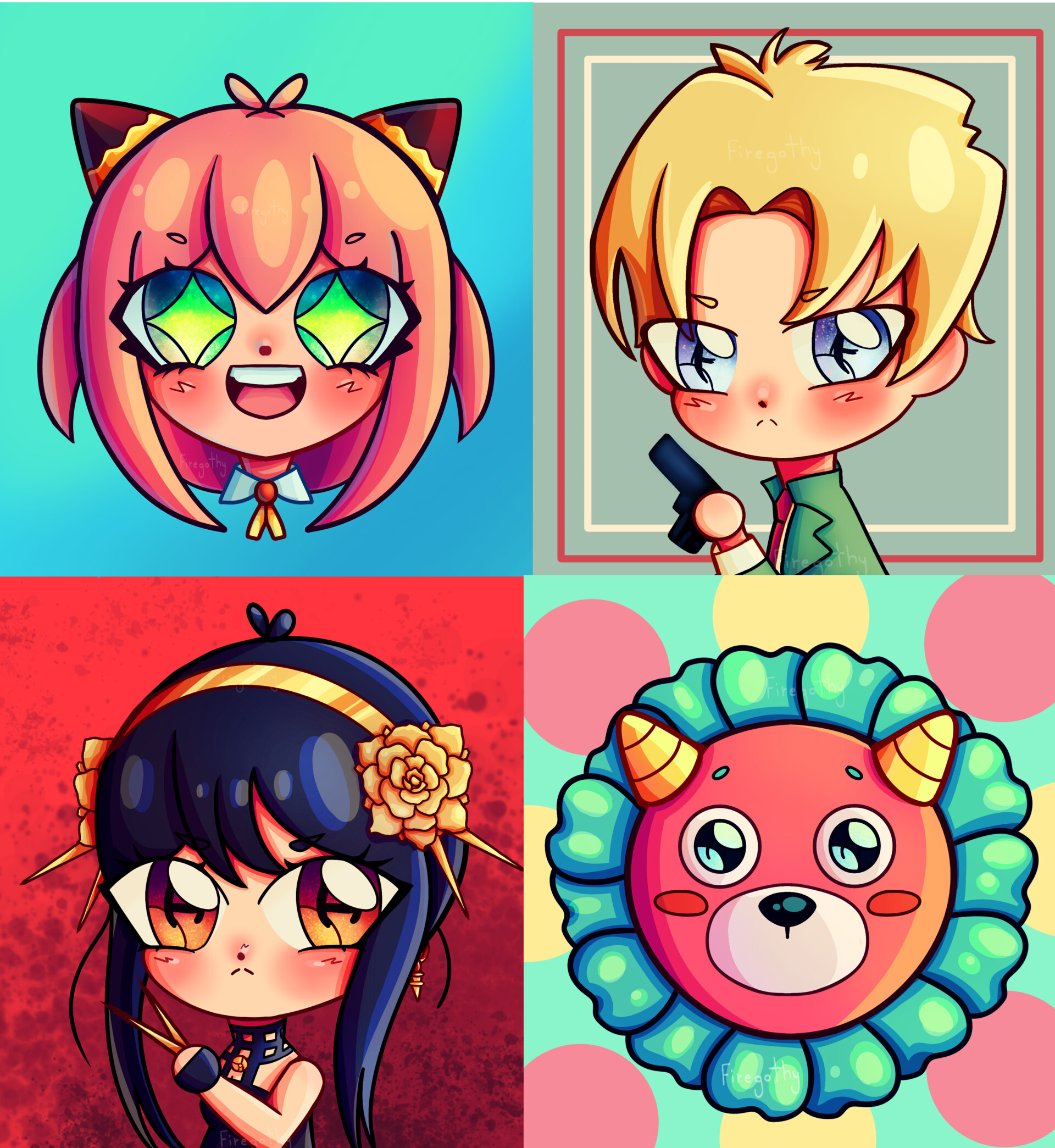 ArtStation - Spy x Family chibi icons