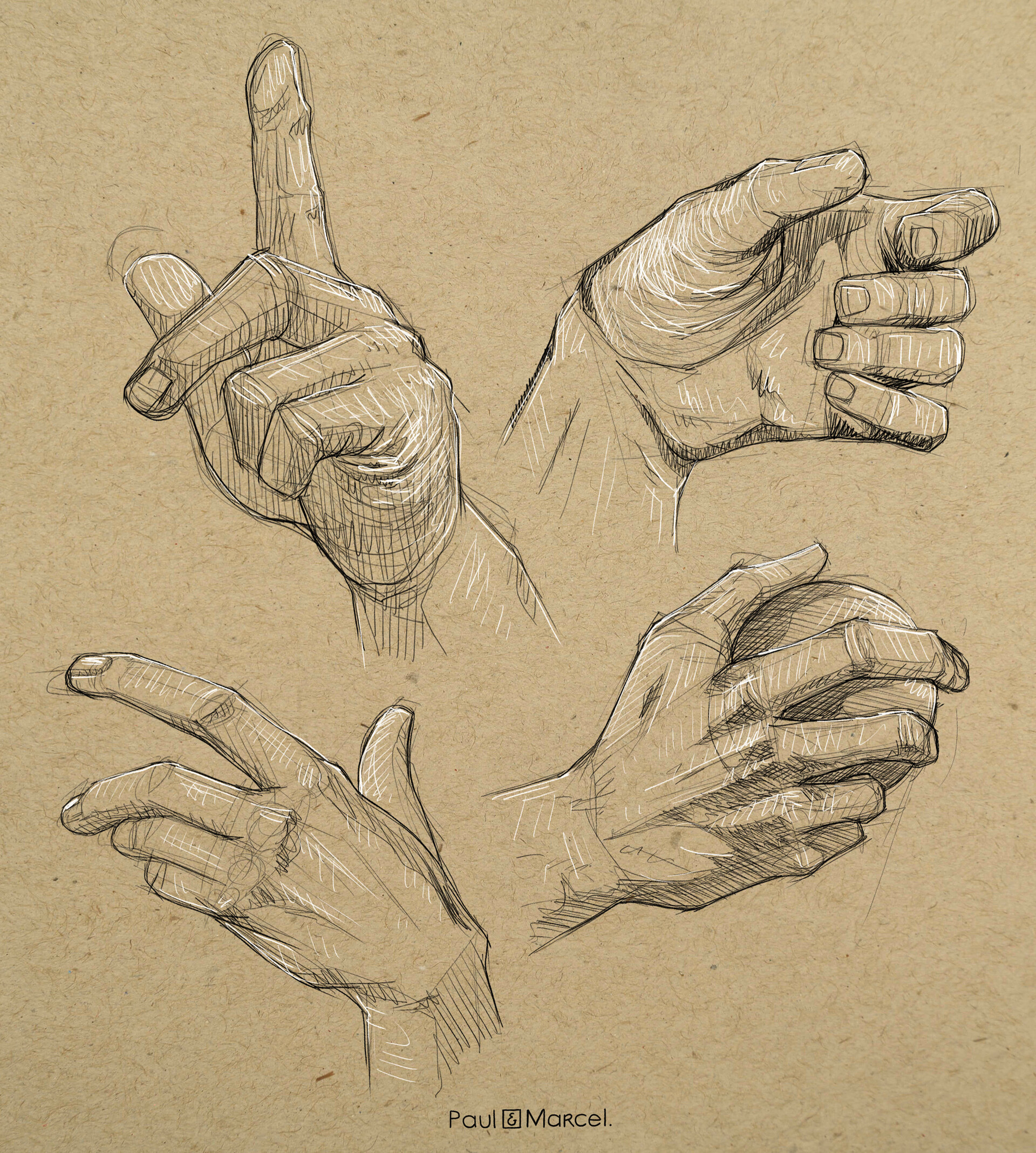 ArtStation - Hands study - Paul & Marcel