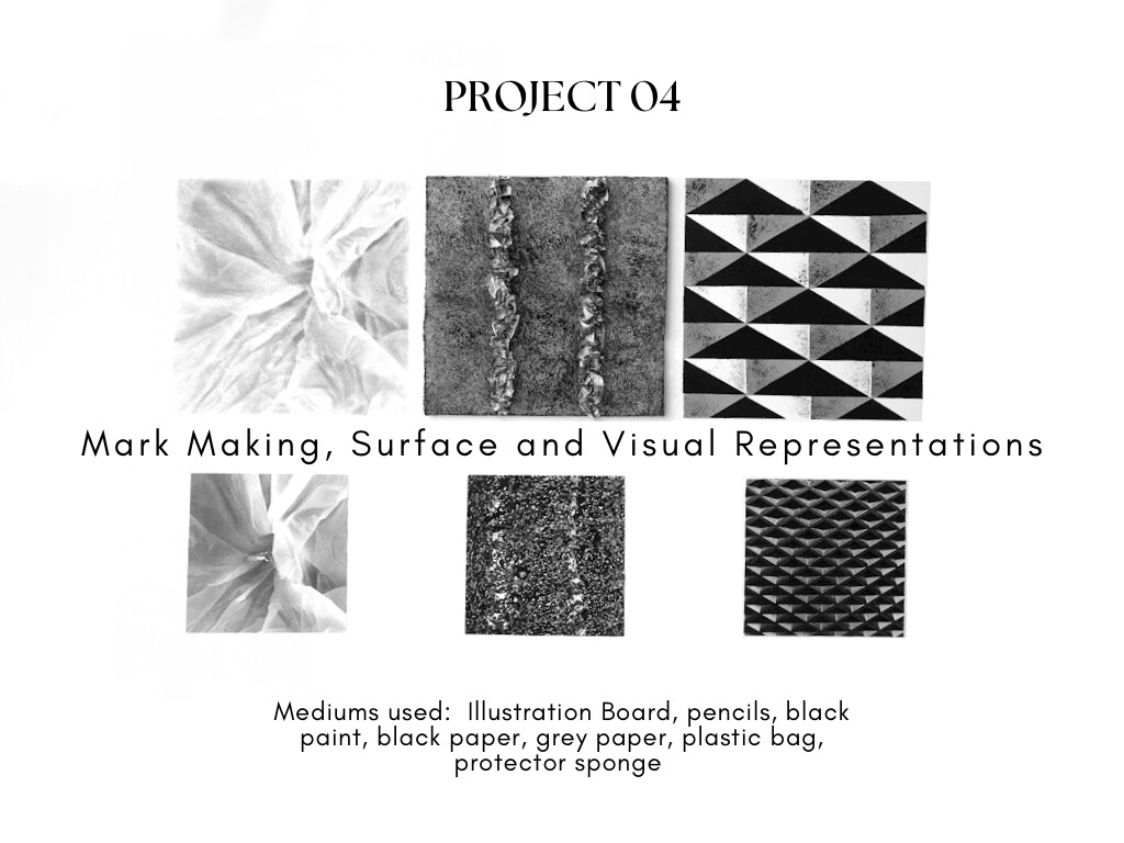 ArtStation - Design I Project 4 - Mark Making Surface and Visual ...