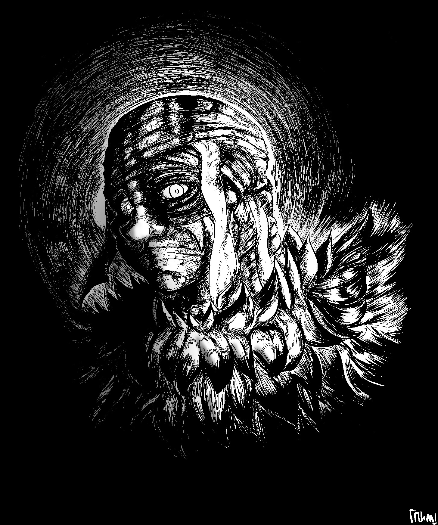 ArtStation - bandaged man , oc art