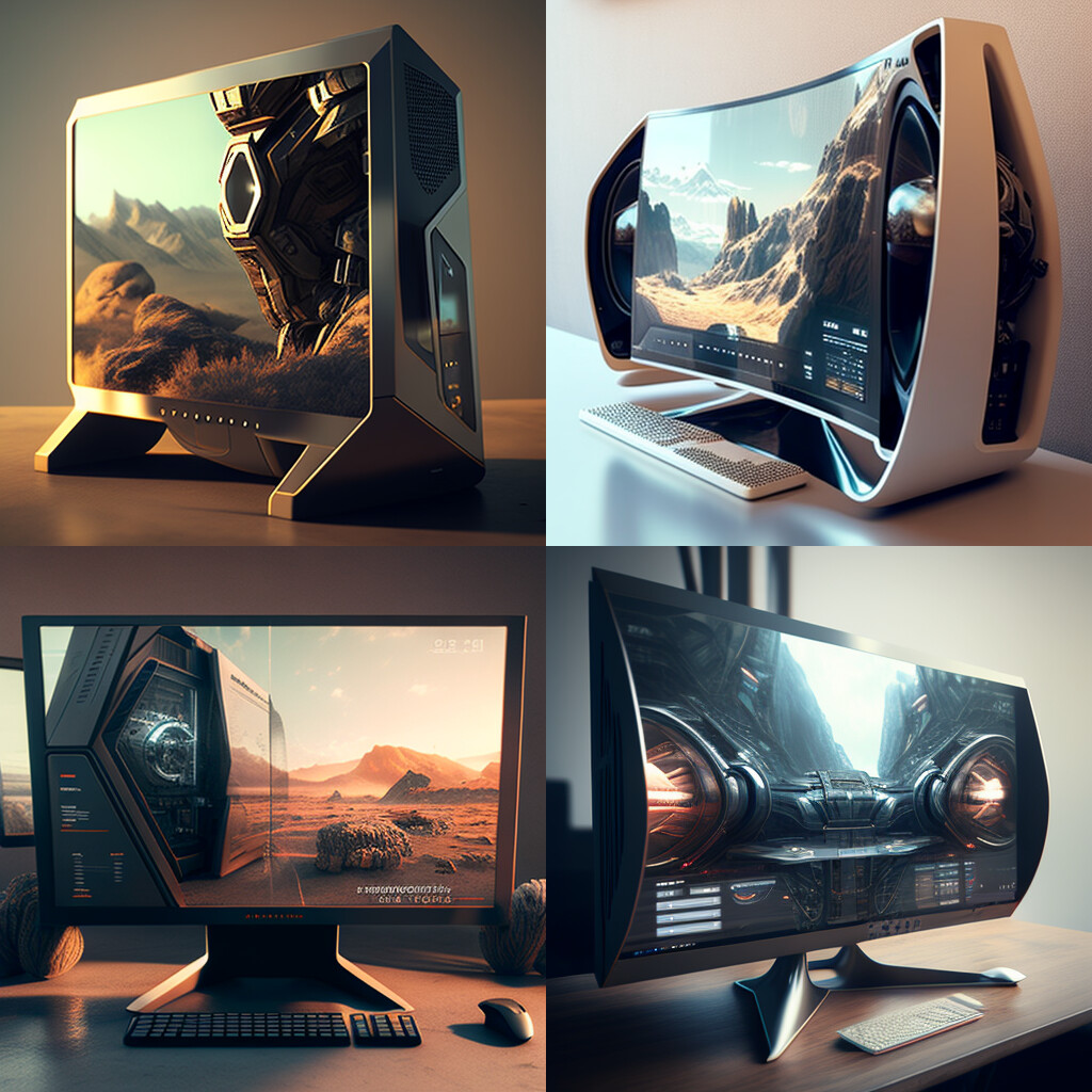 AIstation - SF ultra futuristic PC monitor