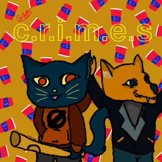 ArtStation - Mae and Gregg lee artwork (Night in the woods)